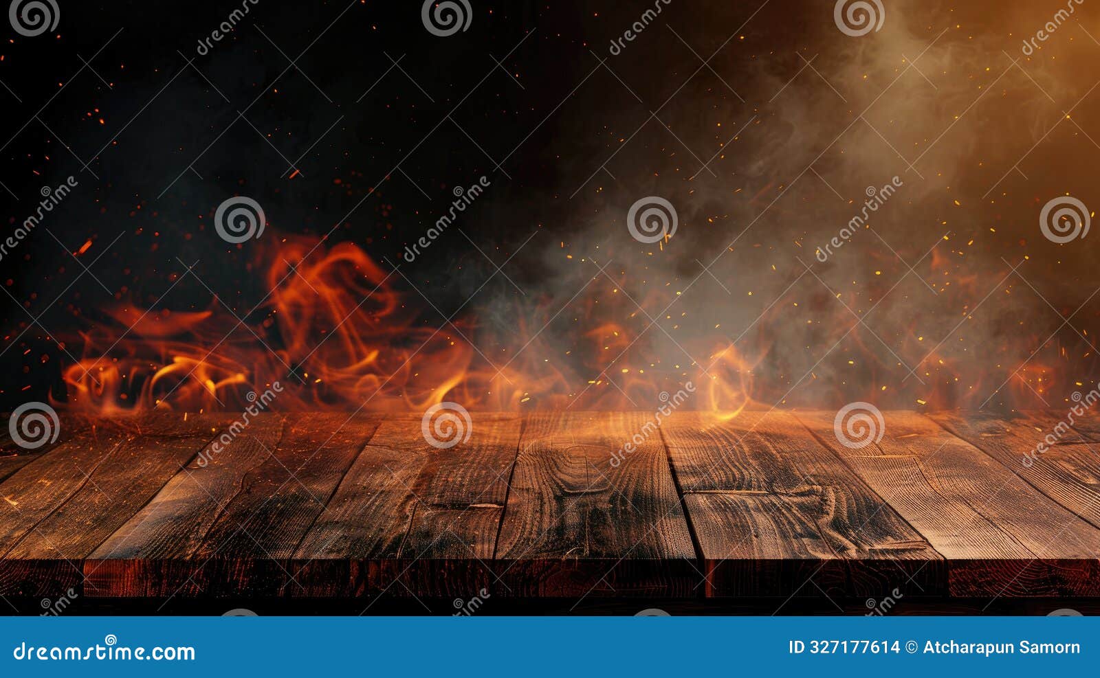A Wood Burning Fire with Smoke and Ash Stock Photo - Image of night ...