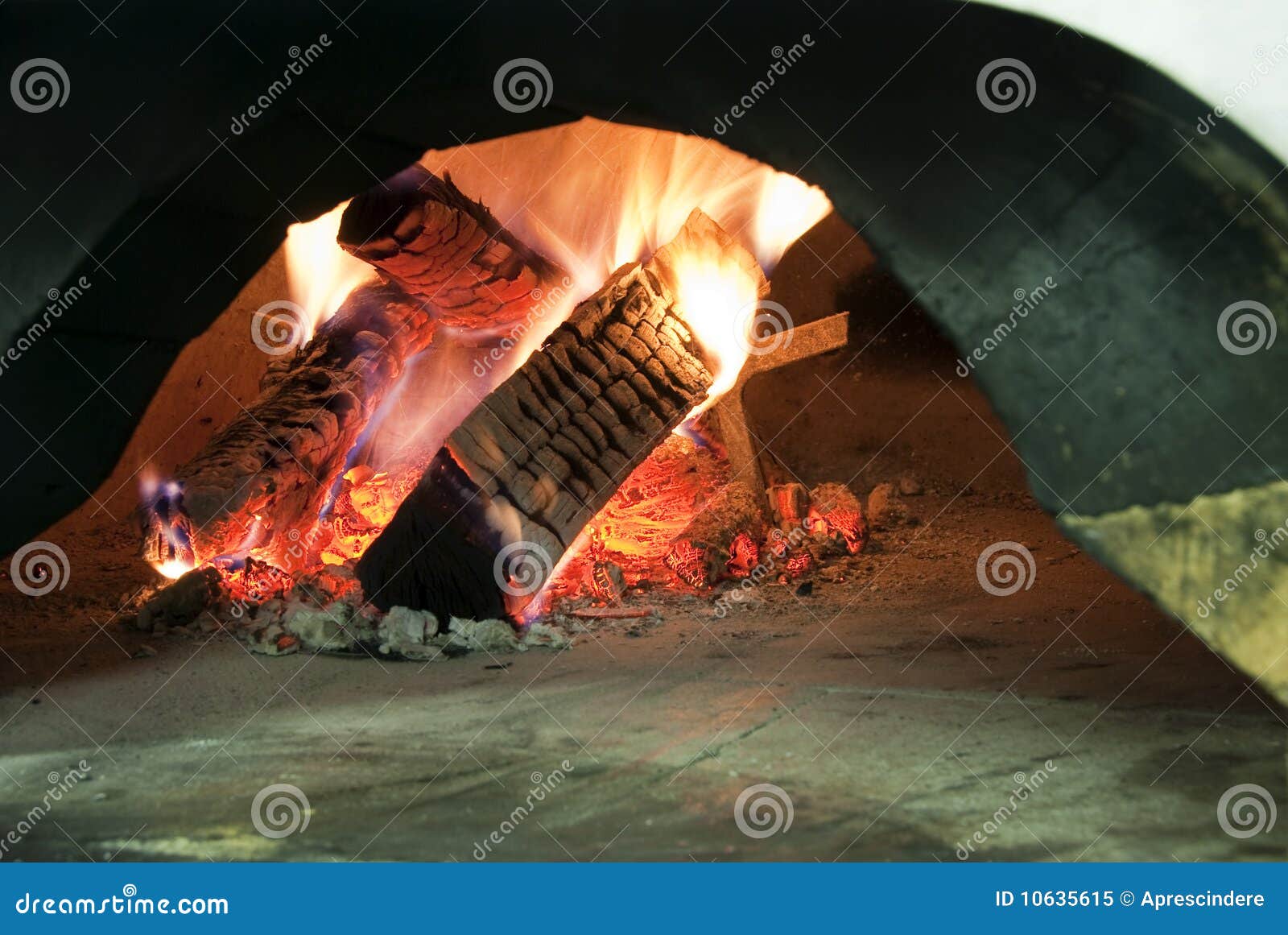 Wood burning oven stock image. Image of dangerous, glow - 10635615