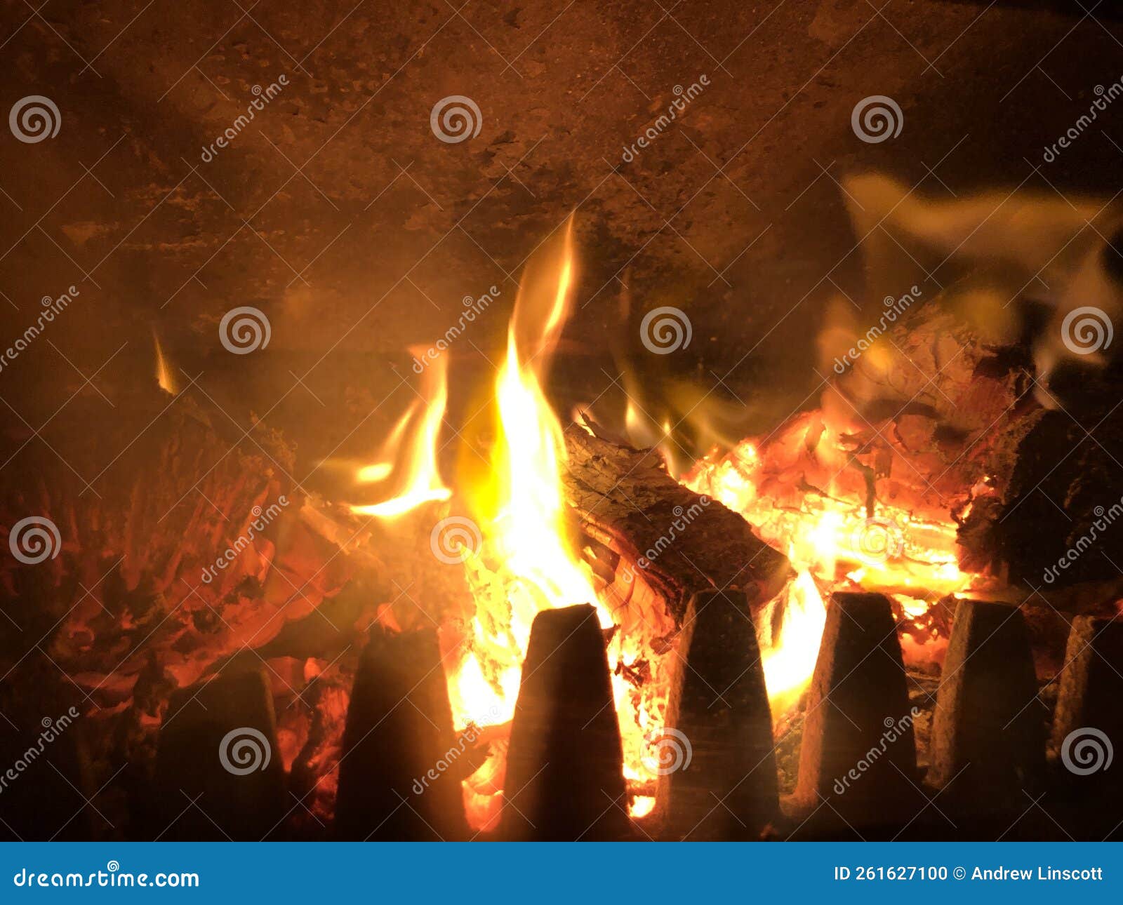 Wood Burning in a Solid Fuel Wood Burning Stove Stock Photo - Image of ...