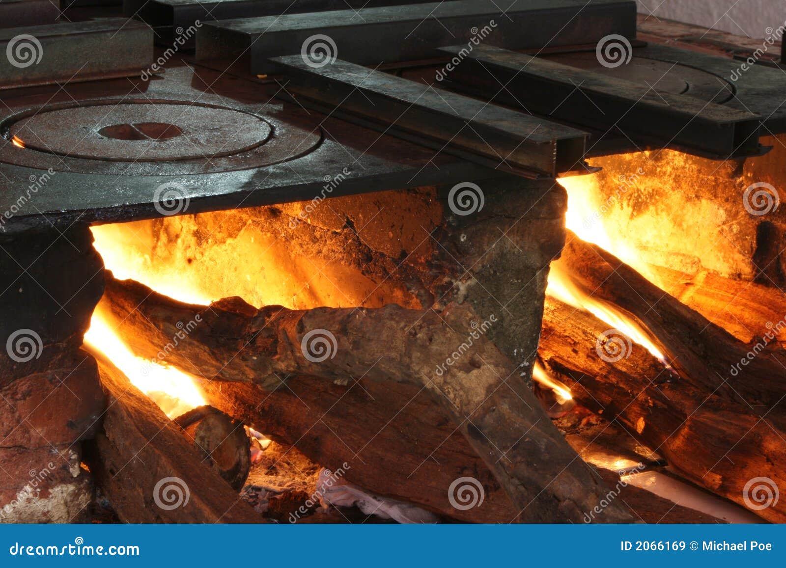 Wood Burning Stove Top Close Up Stock Image - Image of fire, metal: 2066169