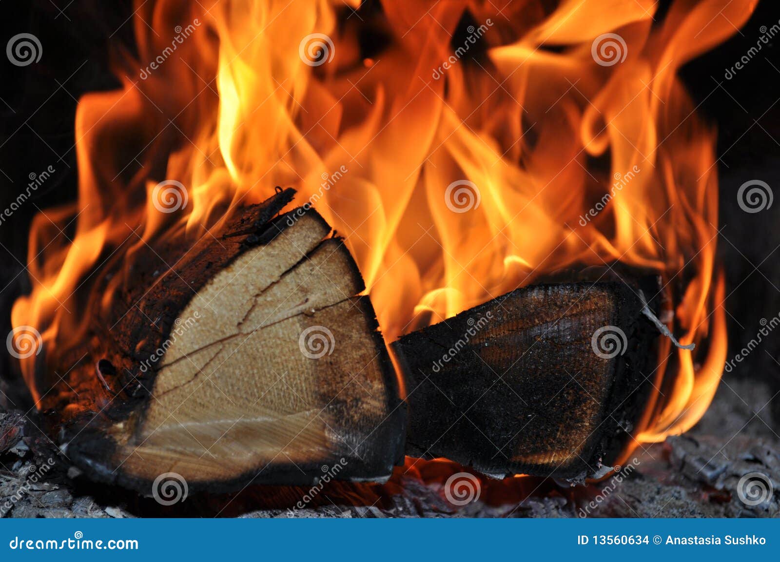 The wood burns on fire stock photo. Image of flame, arsonist - 13560634