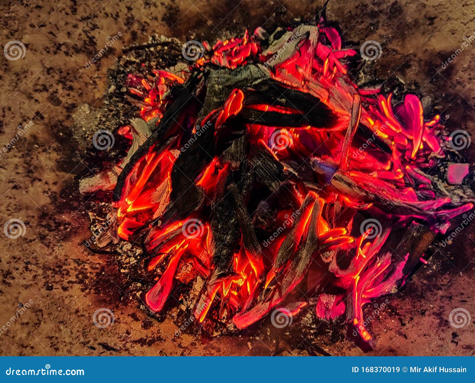 Wood burnt into ashes stock image. Image of nightshot - 168370019