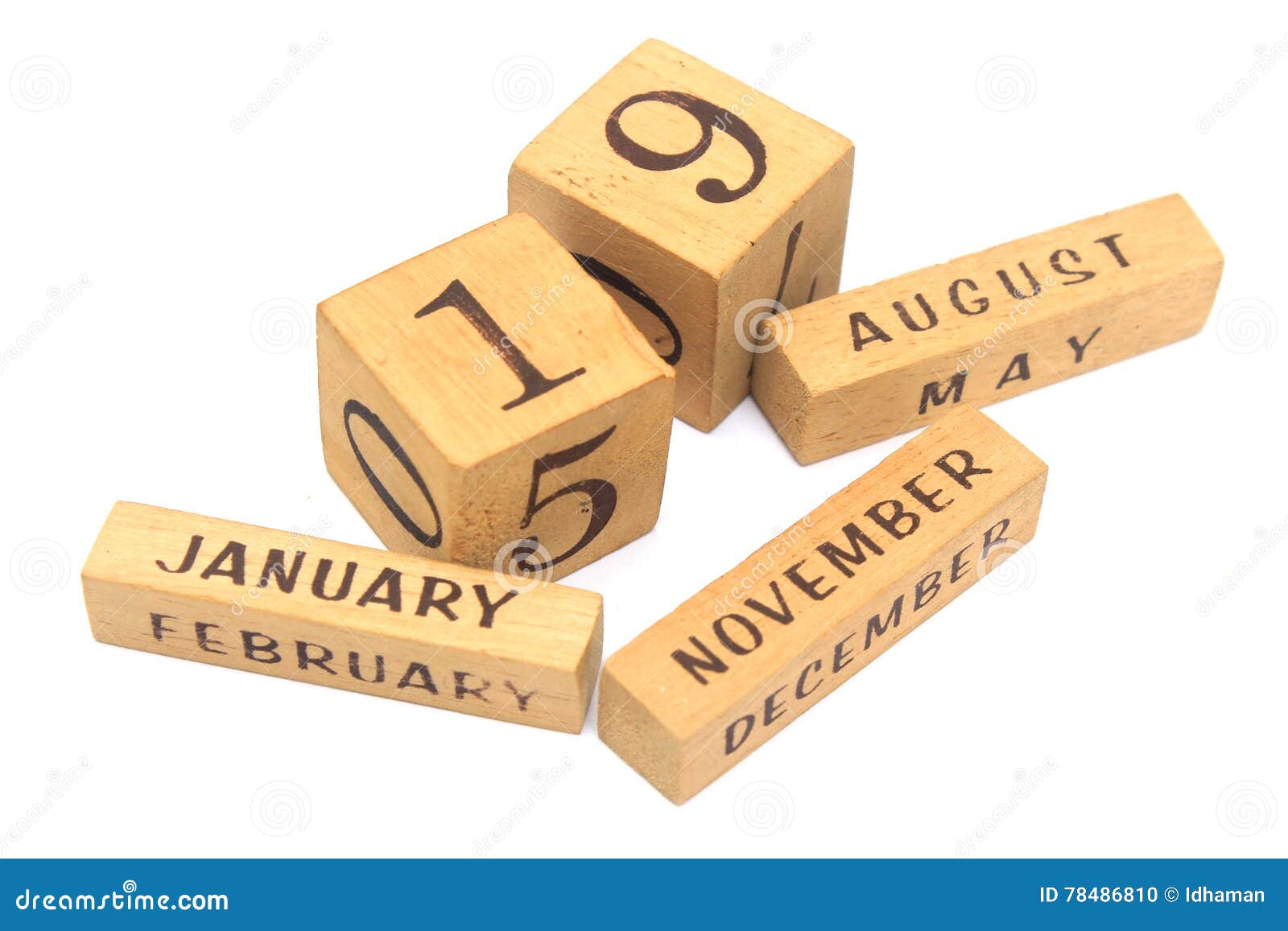 Wood Calendar stock photo. Image of month, souvenir, notify - 78486810