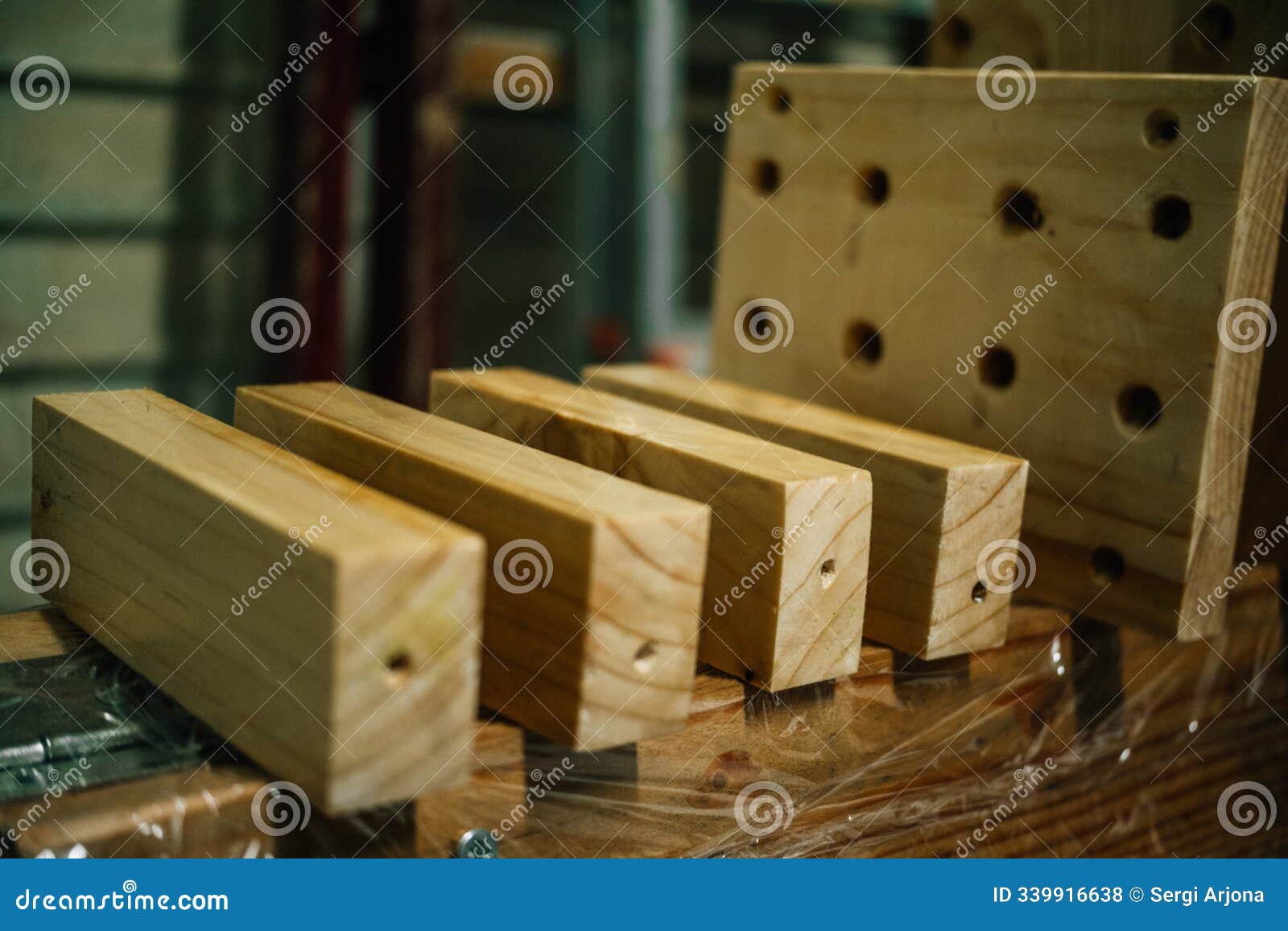 Wood from a Carpentry Workshop Ready for Assembly Stock Photo - Image ...