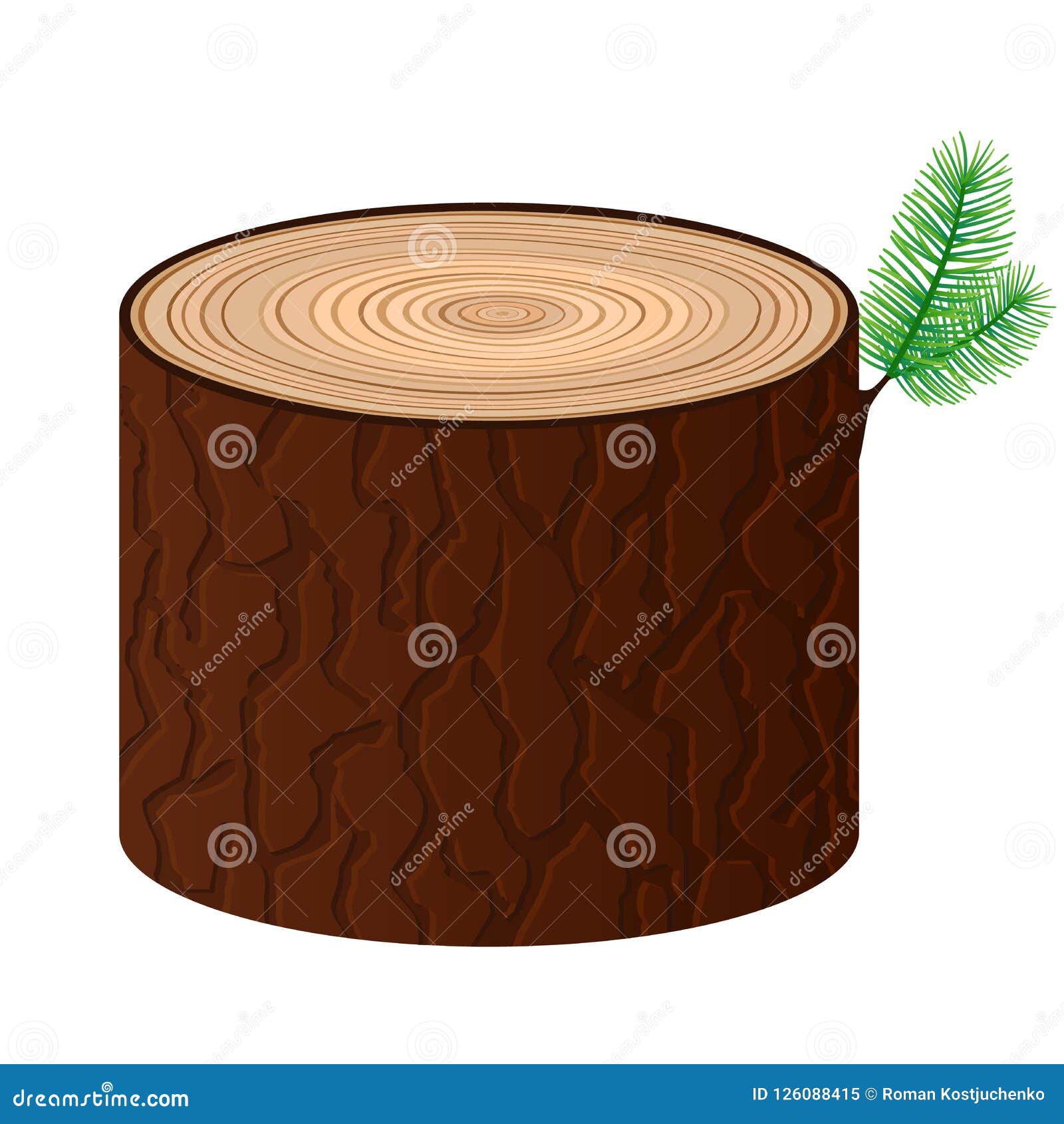Cartoon Tree Log
