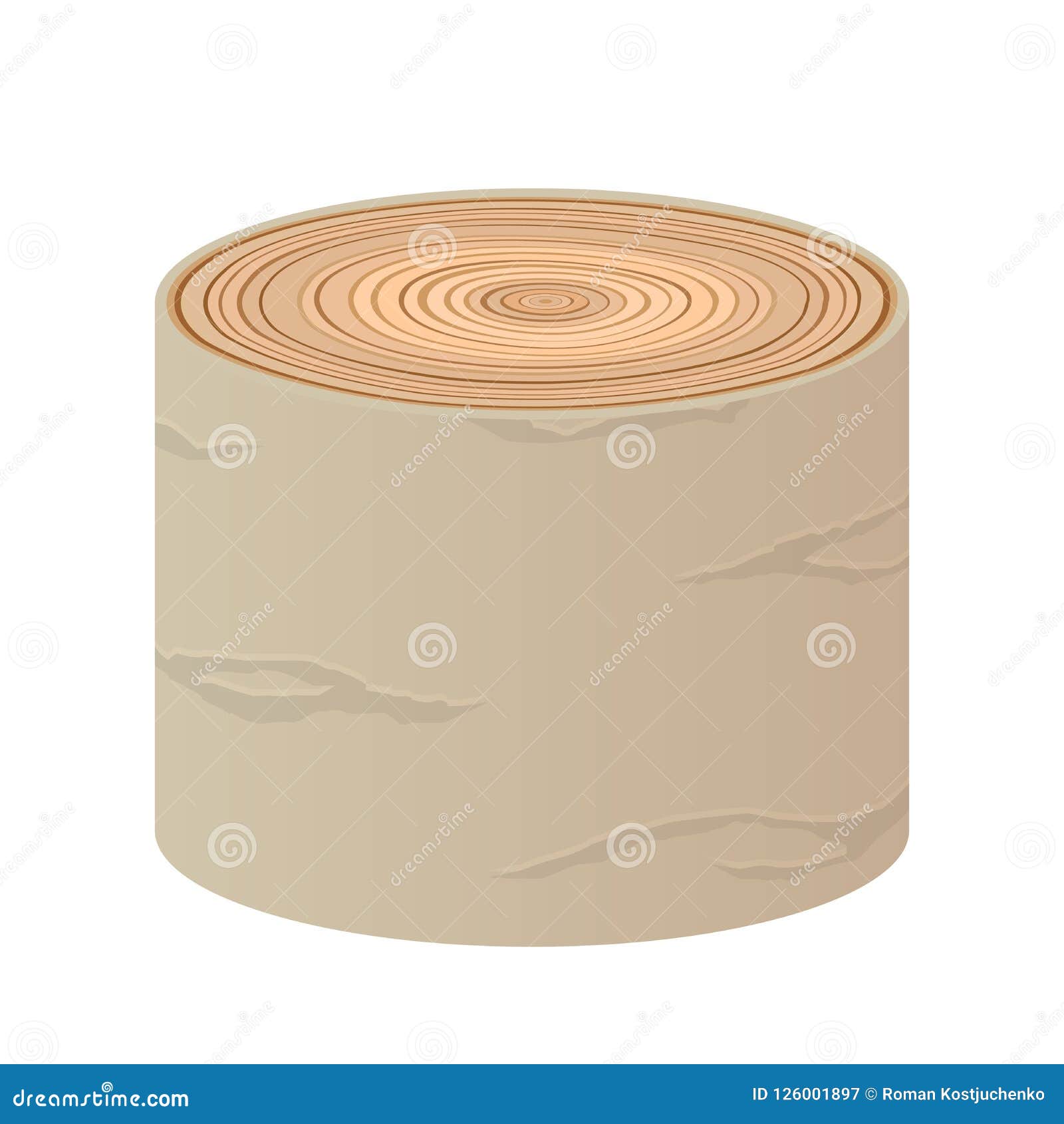 Wood Cartoon Log Isolated Vector Objects Tree Stock Vector ...