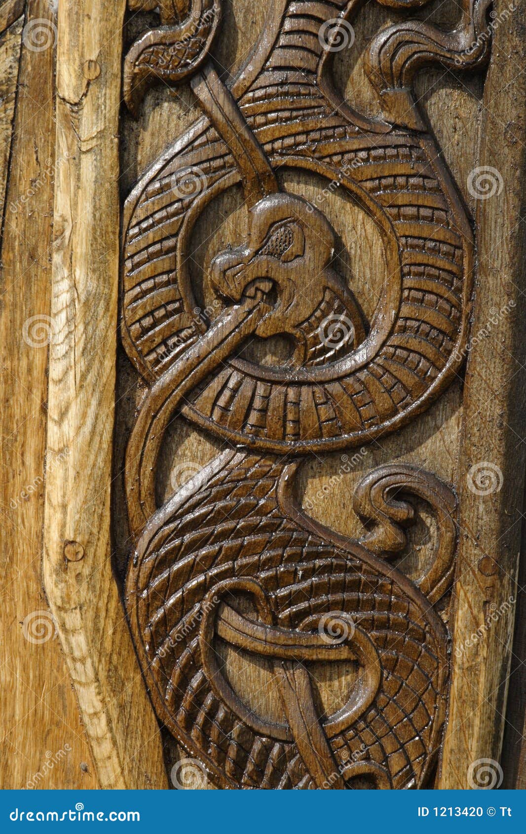 Wood carved dragon. stock photo. Image of plank, artisan - 1213420