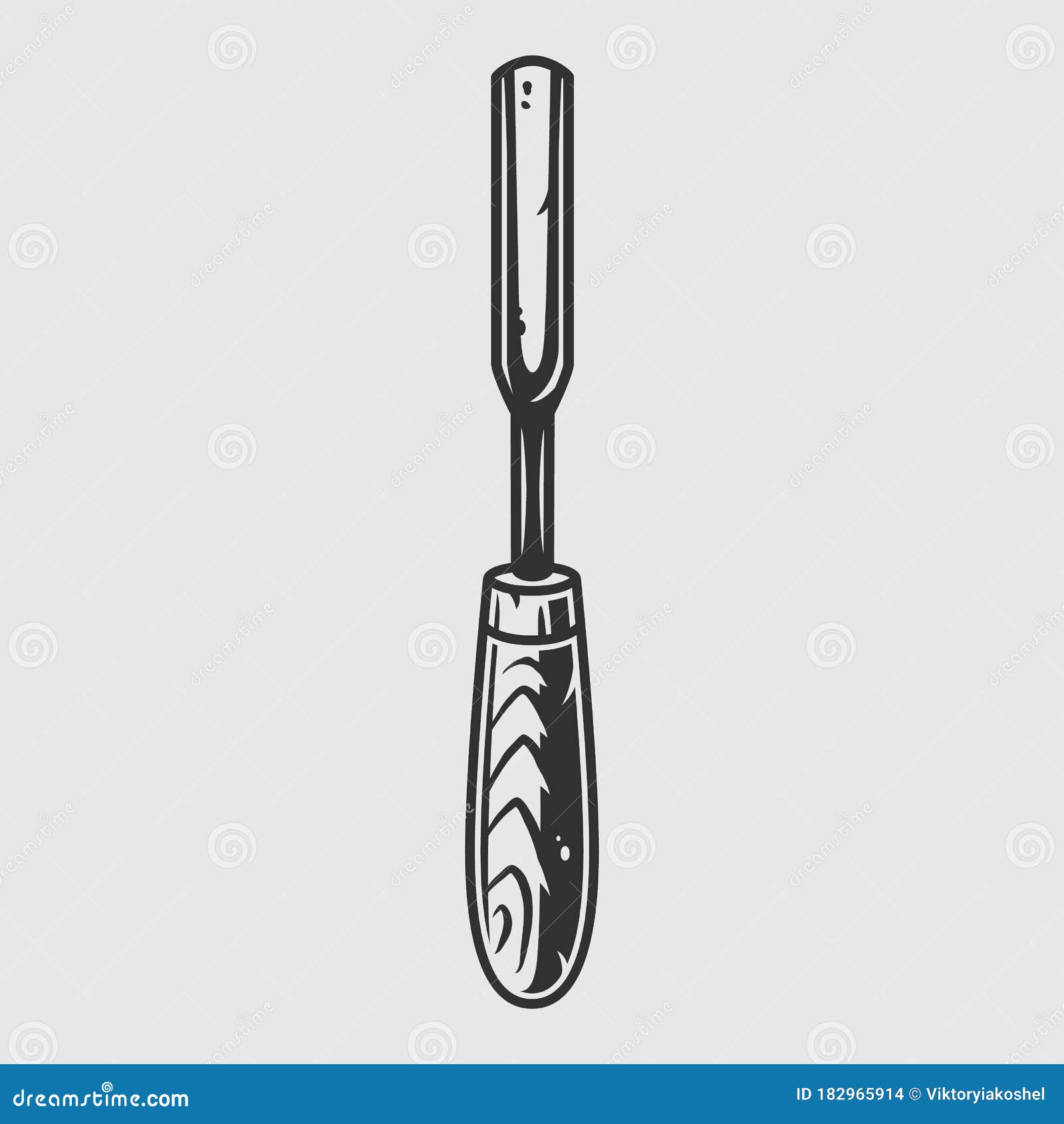 Wood Carver, Chisel for Carpentry, Carving Tool Stock Vector ...