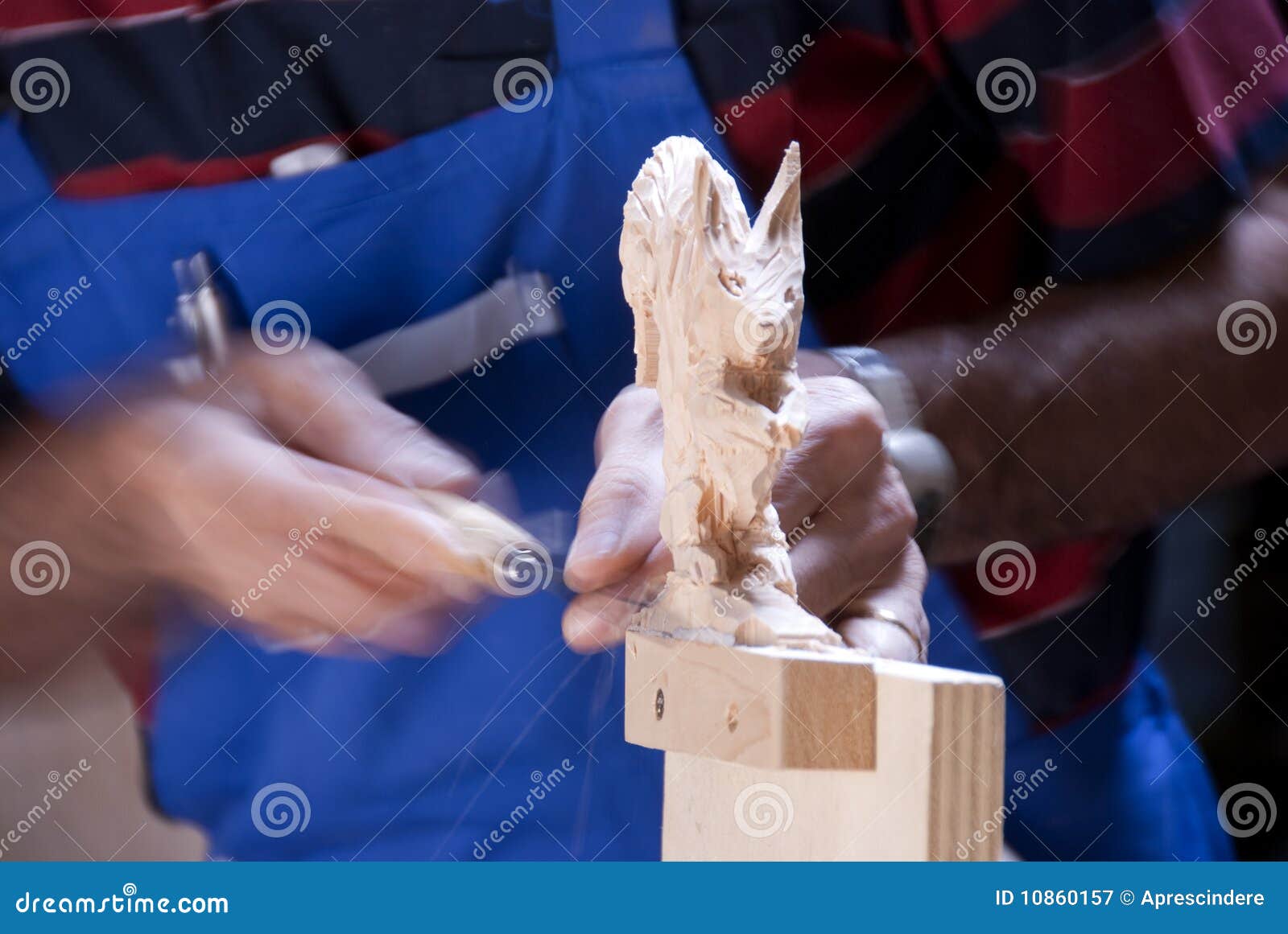 Wood carver at work stock image. Image of cutting, lumber - 10860157