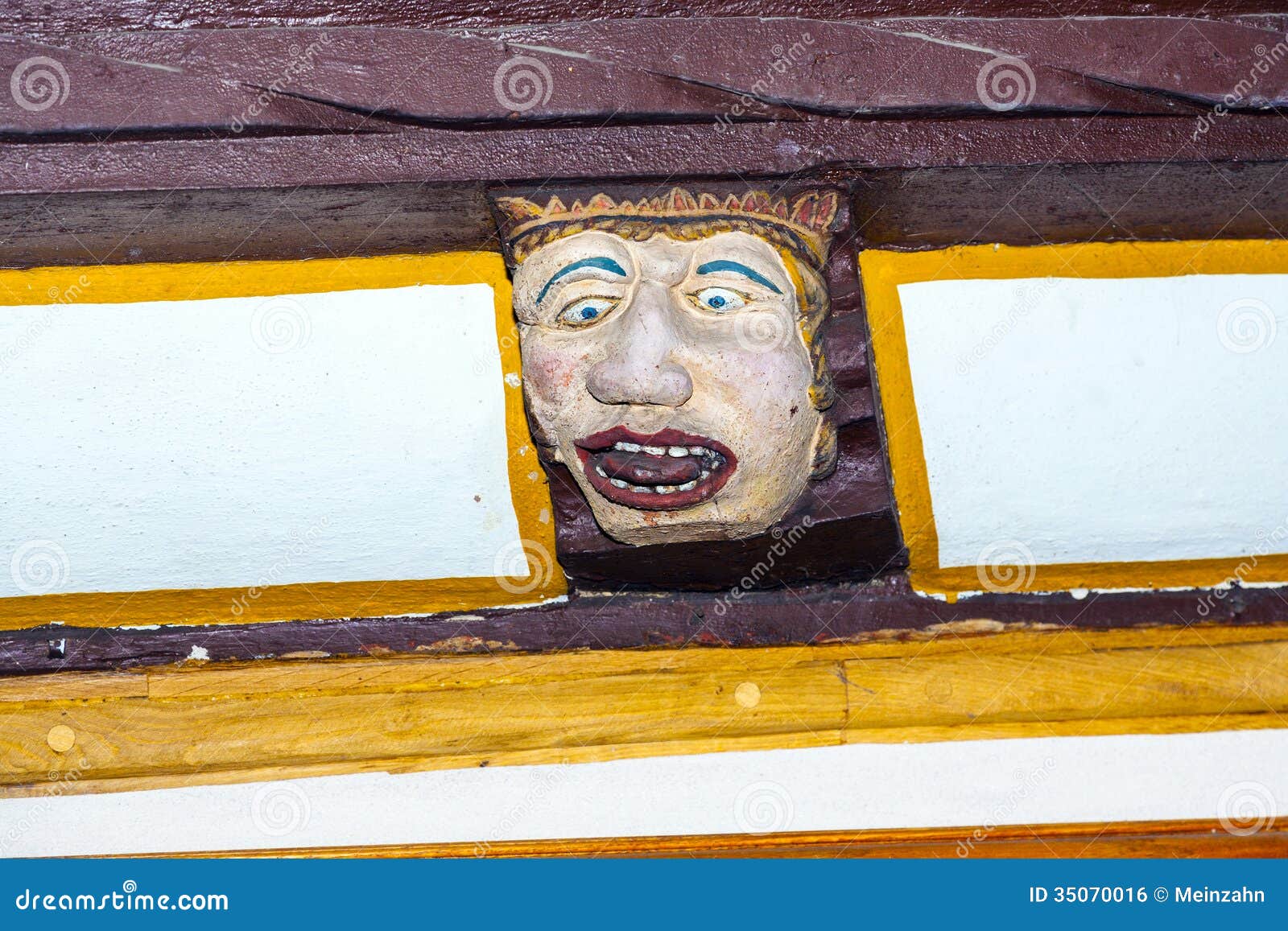 Wood Carving with Funny Faces on Stock Photo - Image of carving, craft ...