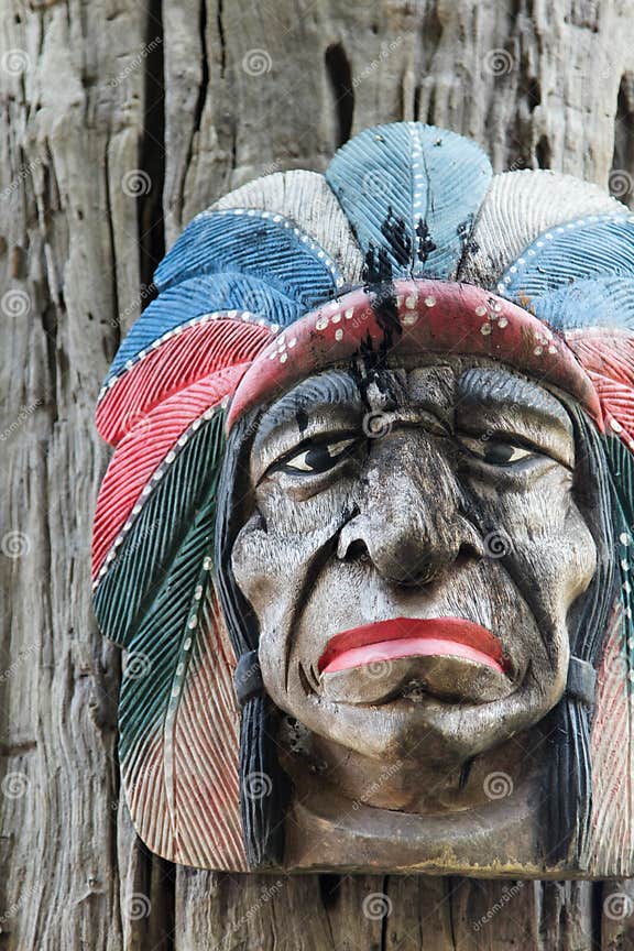 Wood carving stock image. Image of indigenous, apache - 70133903