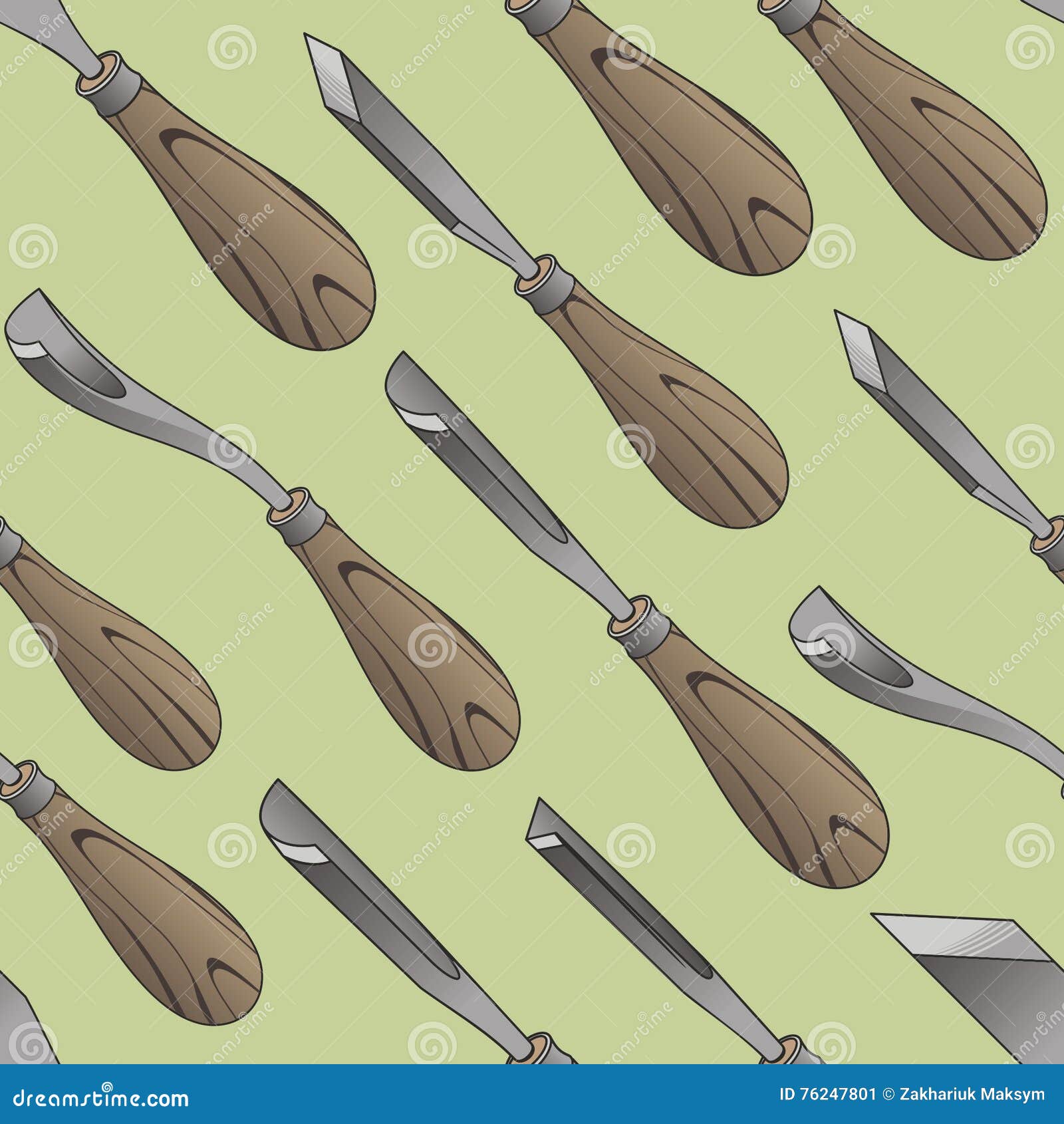 Wood carving knife stock vector. Illustration of ancient - 76247801