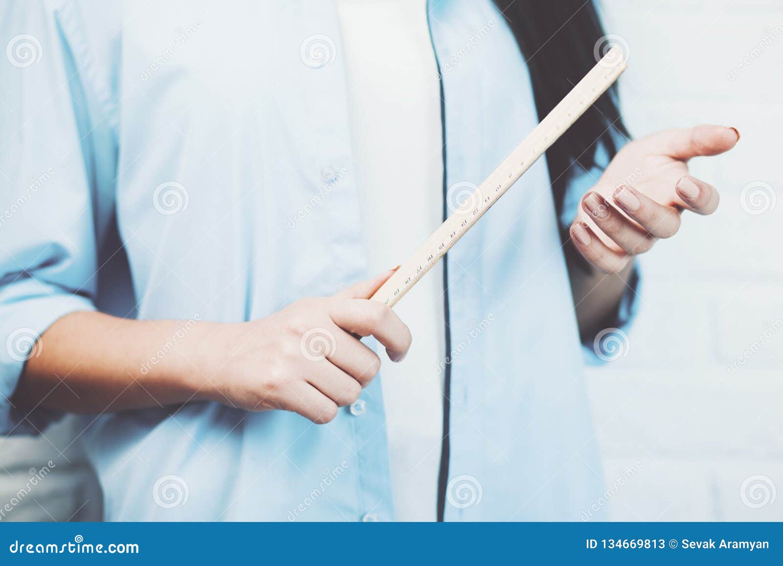 Woman Hand Ruler Royalty-Free Stock Photography | CartoonDealer.com ...