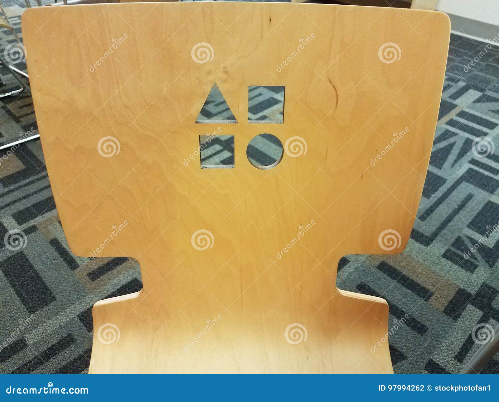 Wood Chair with Shapes on it Stock Photo - Image of design, wood: 97994262