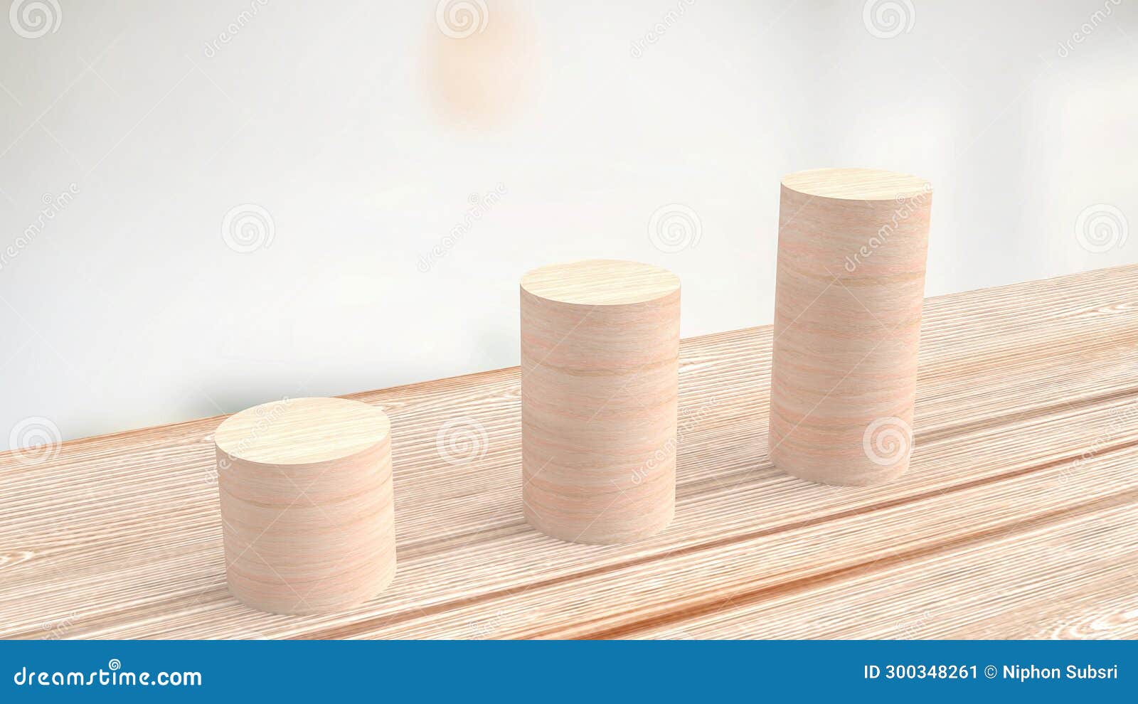 The Wood Chart for Business Concept 3d Rendering Stock Illustration ...