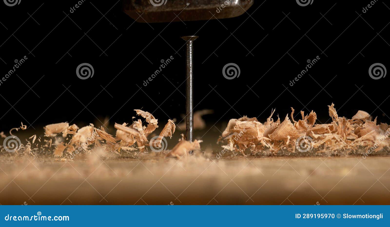 Wood Chip Turning on a Wood Board, Making Chips Stock Photo - Image of ...