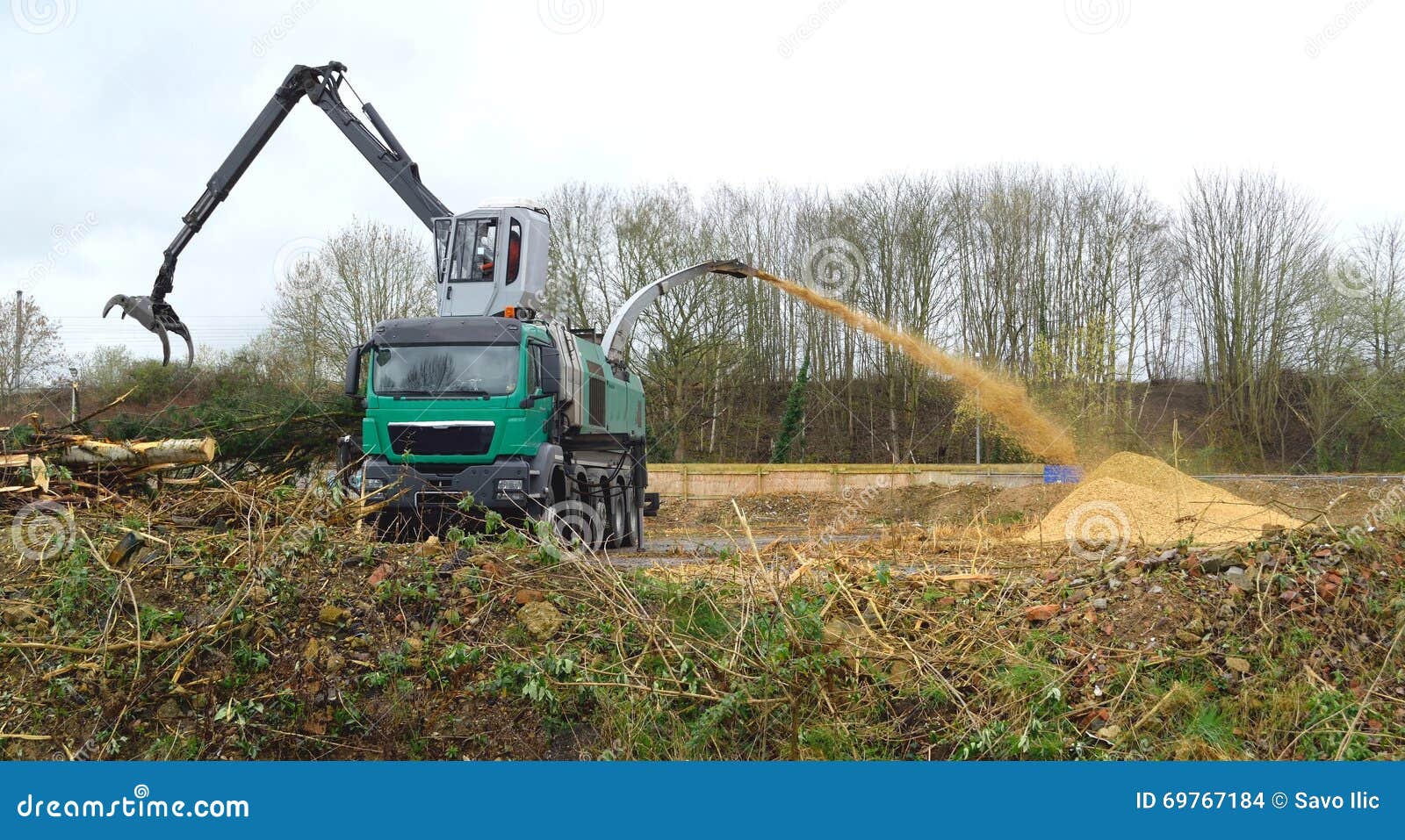 Wood chipper stock photo. Image of wood, shredder, outdoor - 69767184