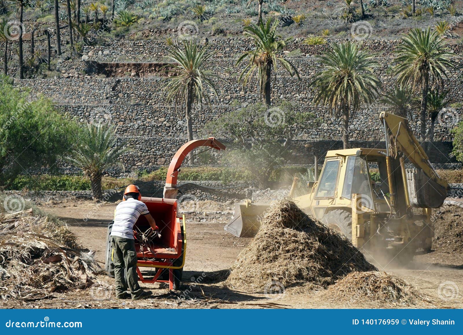 Wood Chipper Machine Releasing The Shredded Woods Editorial Photo ...