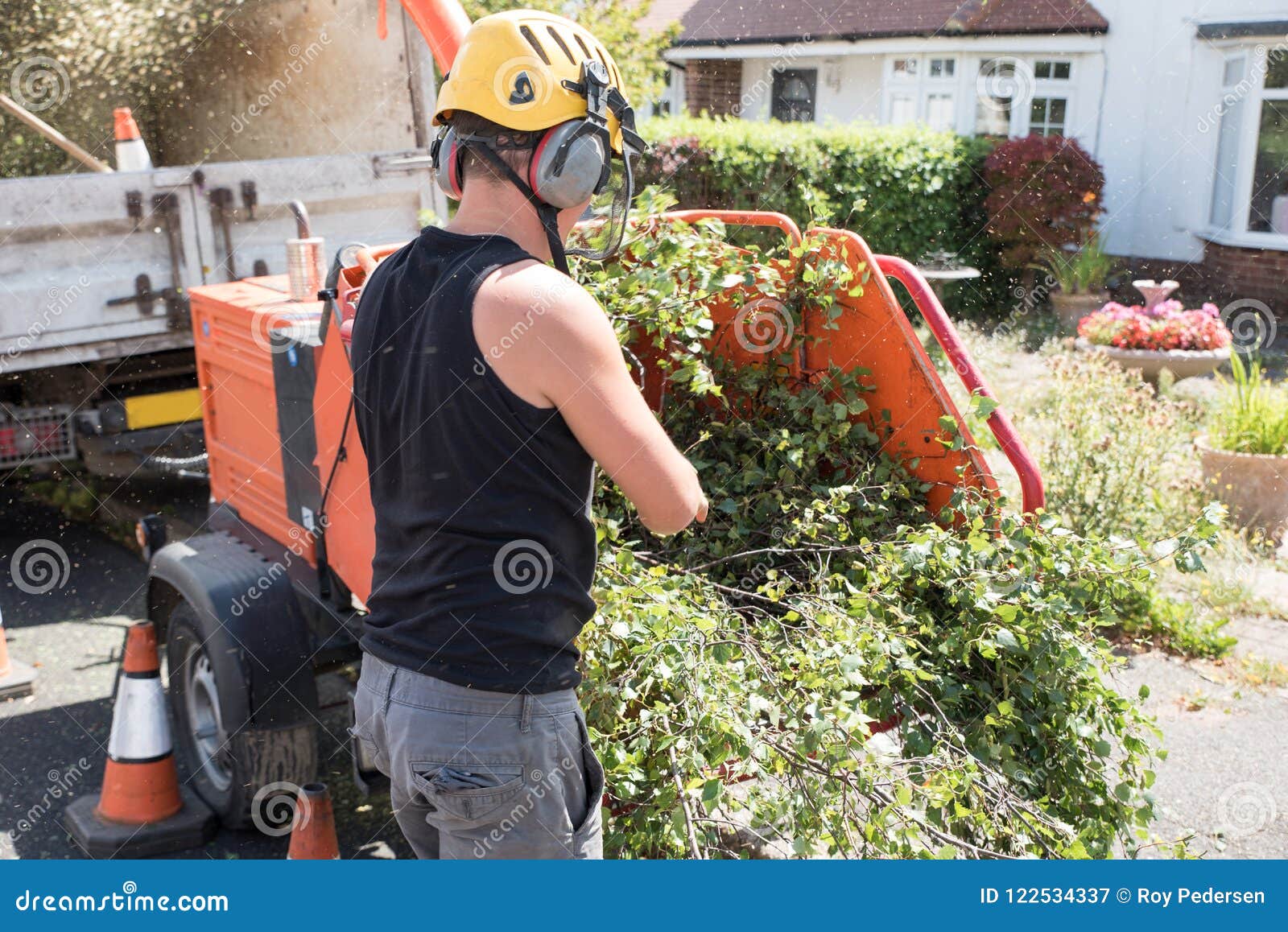 Wood Chipping Machine stock image. Image of industry - 122534337