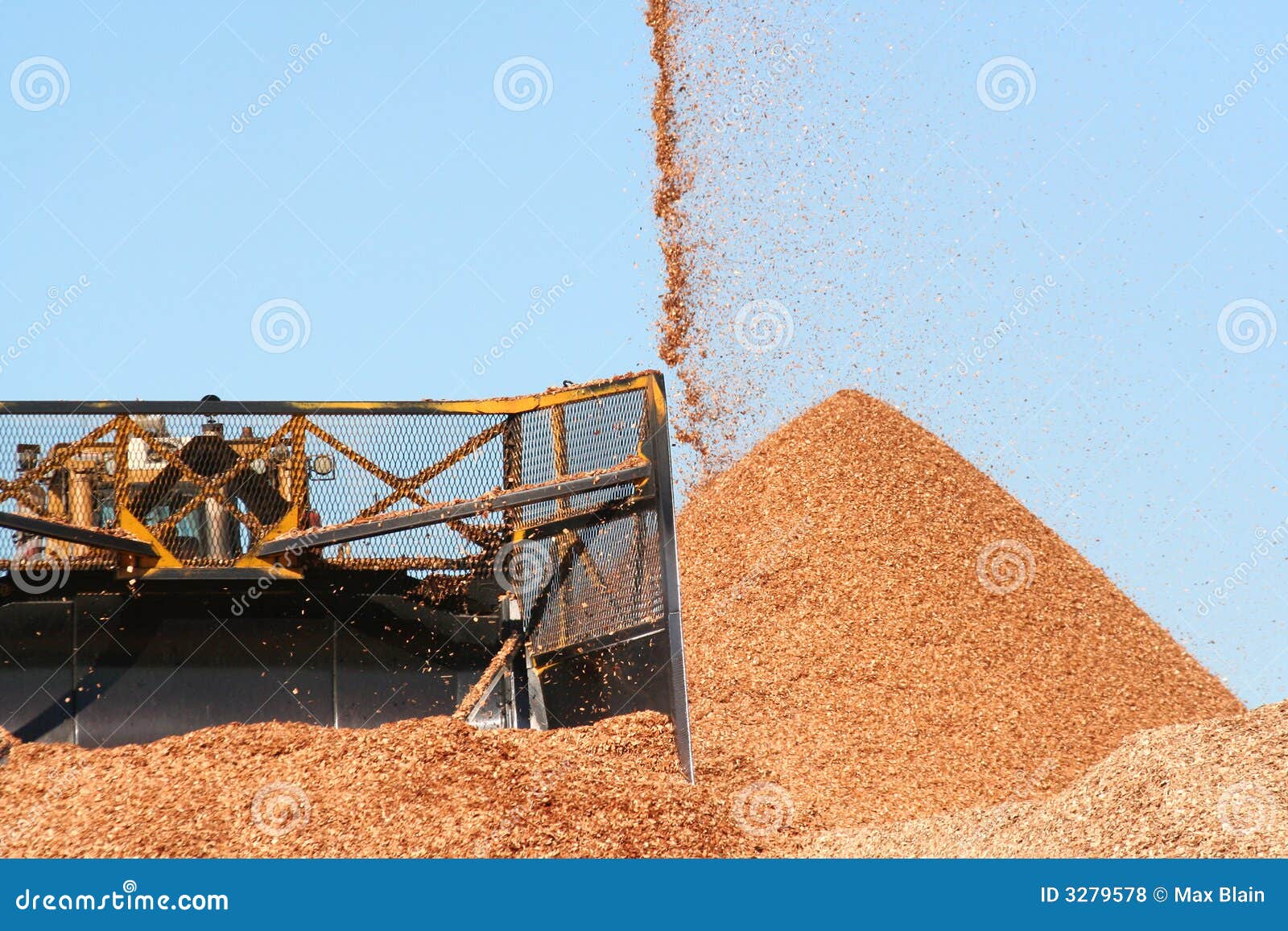 Wood chips stock photo. Image of shaving, equipment, excavator - 3279578