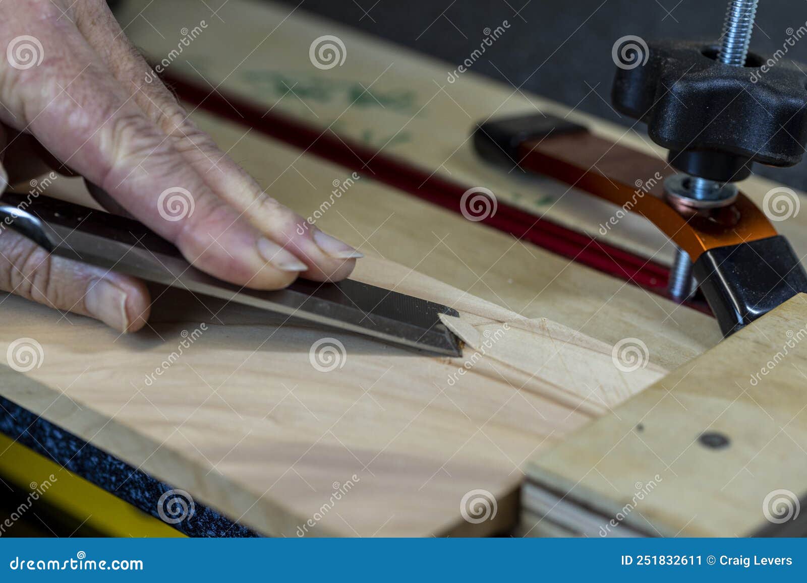Wood Chisel Detail stock image. Image of hand, wood - 251832611
