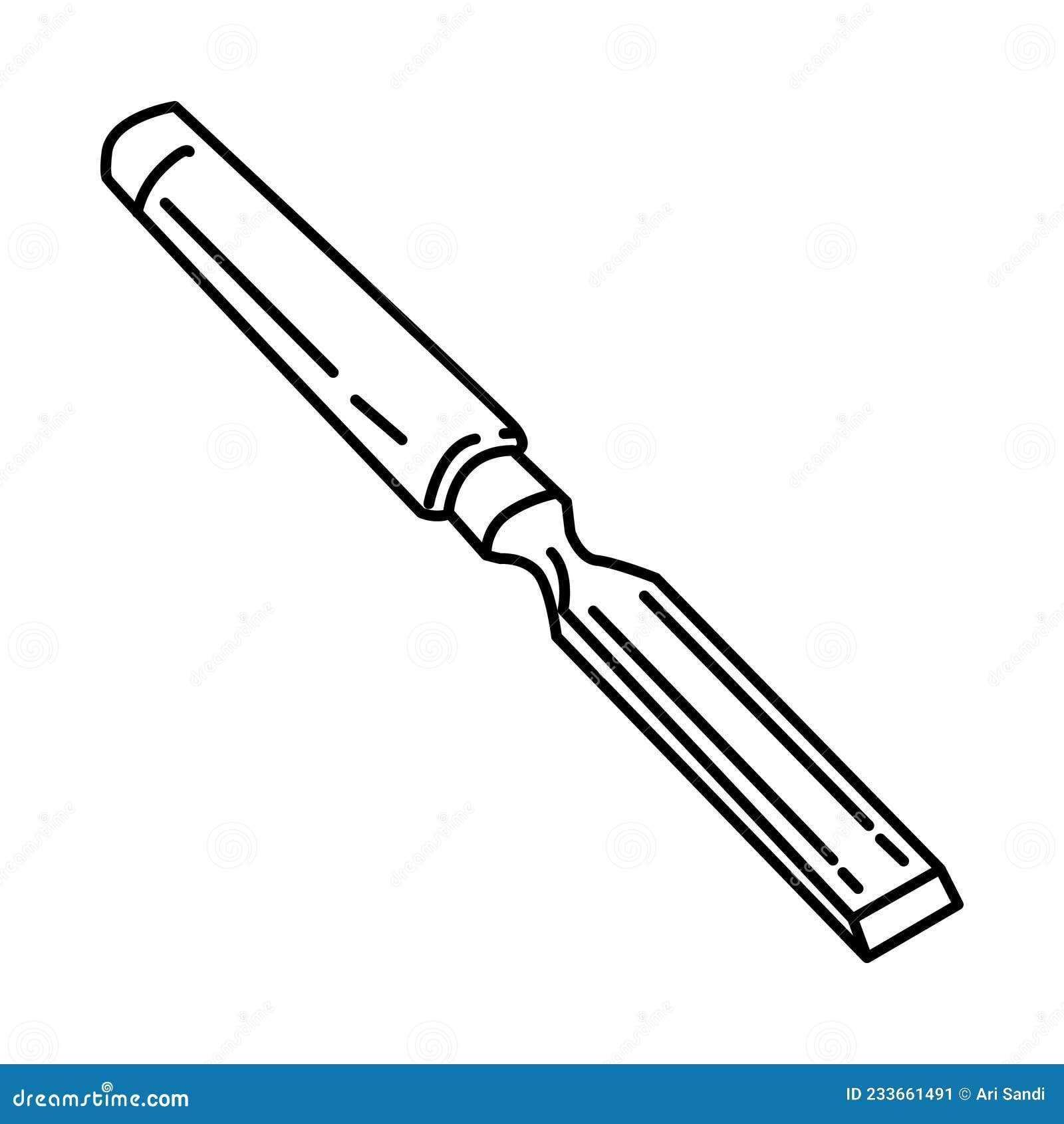 Wood Chisel Icon. Doodle Hand Drawn or Outline Icon Style Stock Vector ...