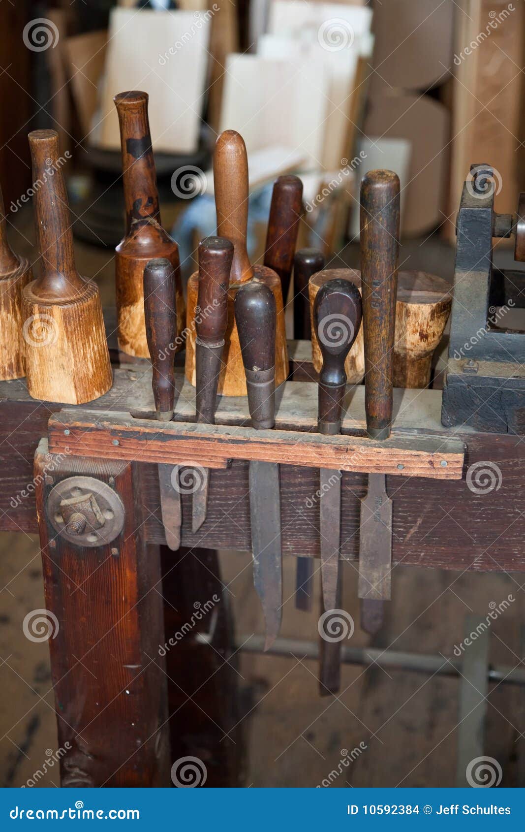 Wood Chisels on a Bench stock photo. Image of carve, chisel - 10592384