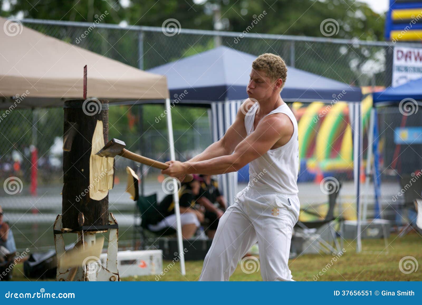 Wood chopper. editorial photo. Image of games, formal - 37656551