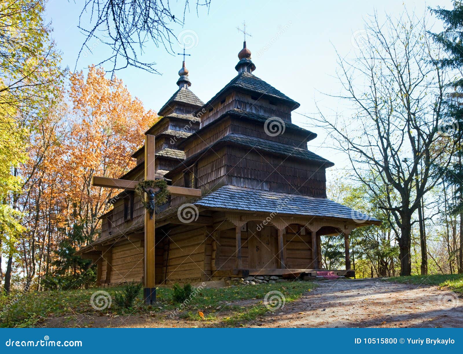 Wood church stock photo. Image of national, cabin, edge - 10515800