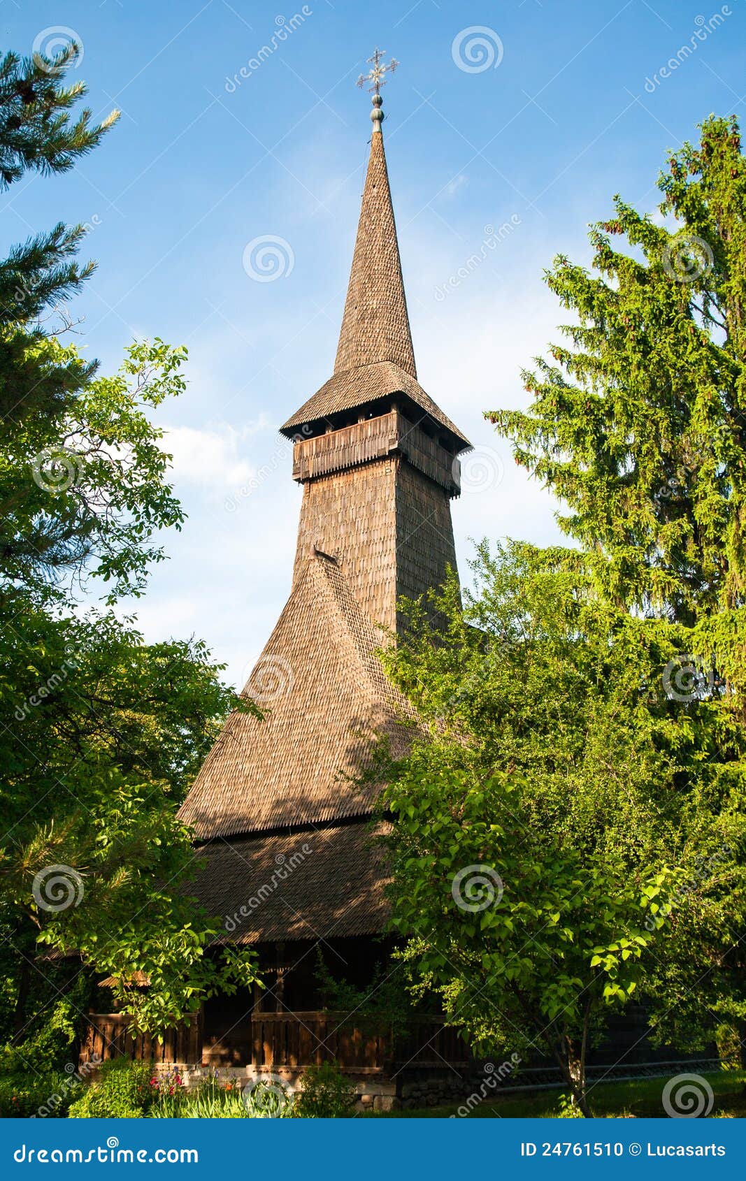 Wood church stock photo. Image of attraction, national - 24761510