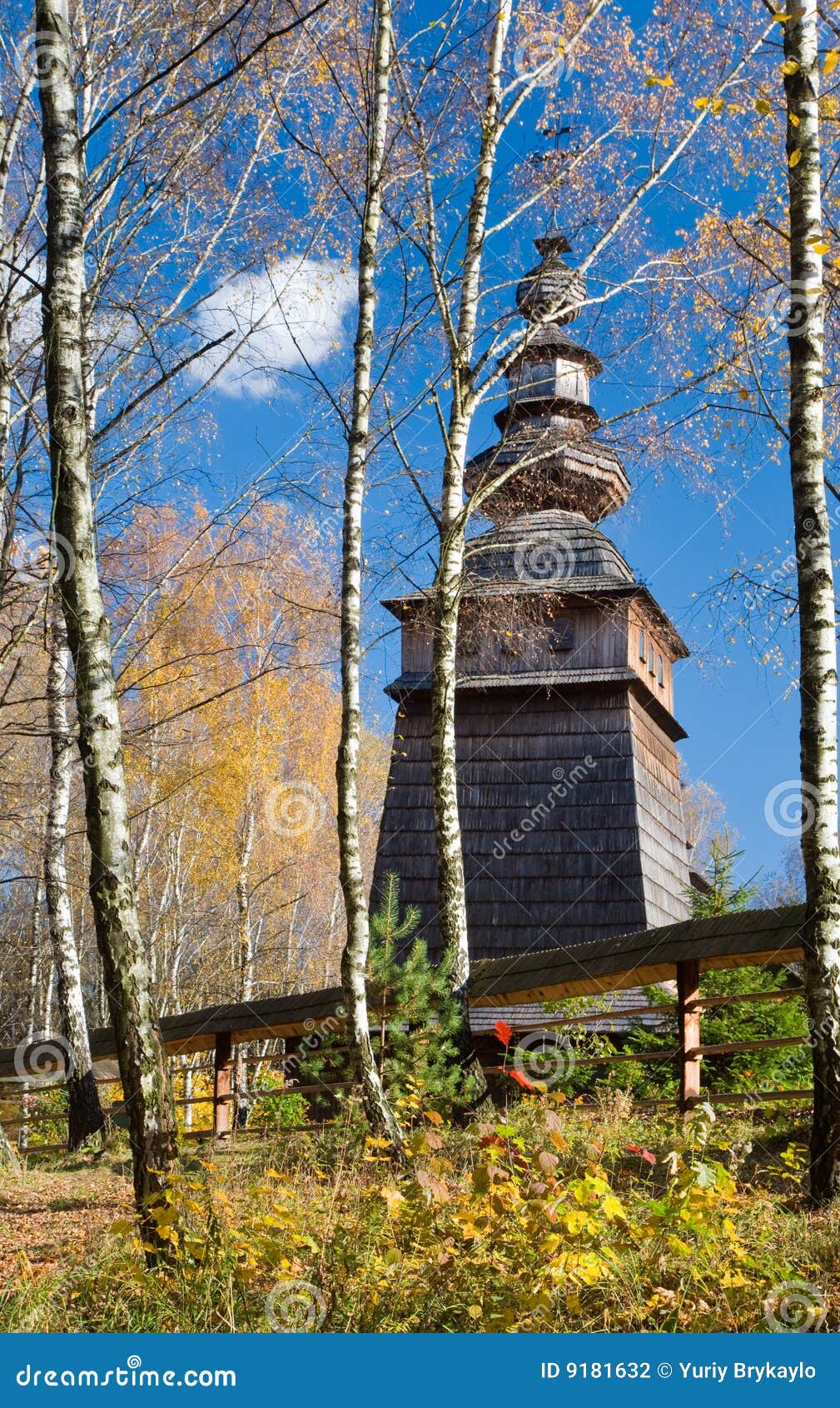 Wood church stock photo. Image of blue, historic, architecture - 9181632