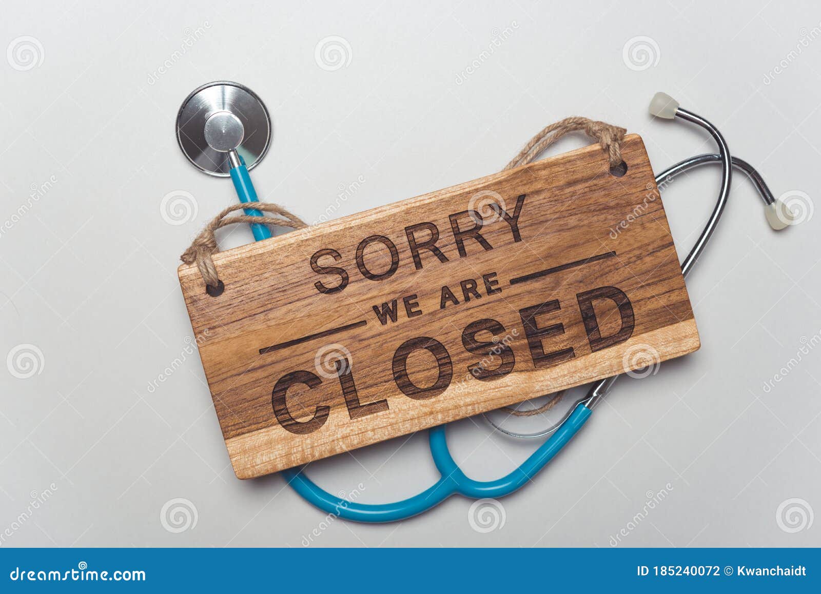 Wood Closed Sign Board on Stetroscope Stock Photo - Image of ...