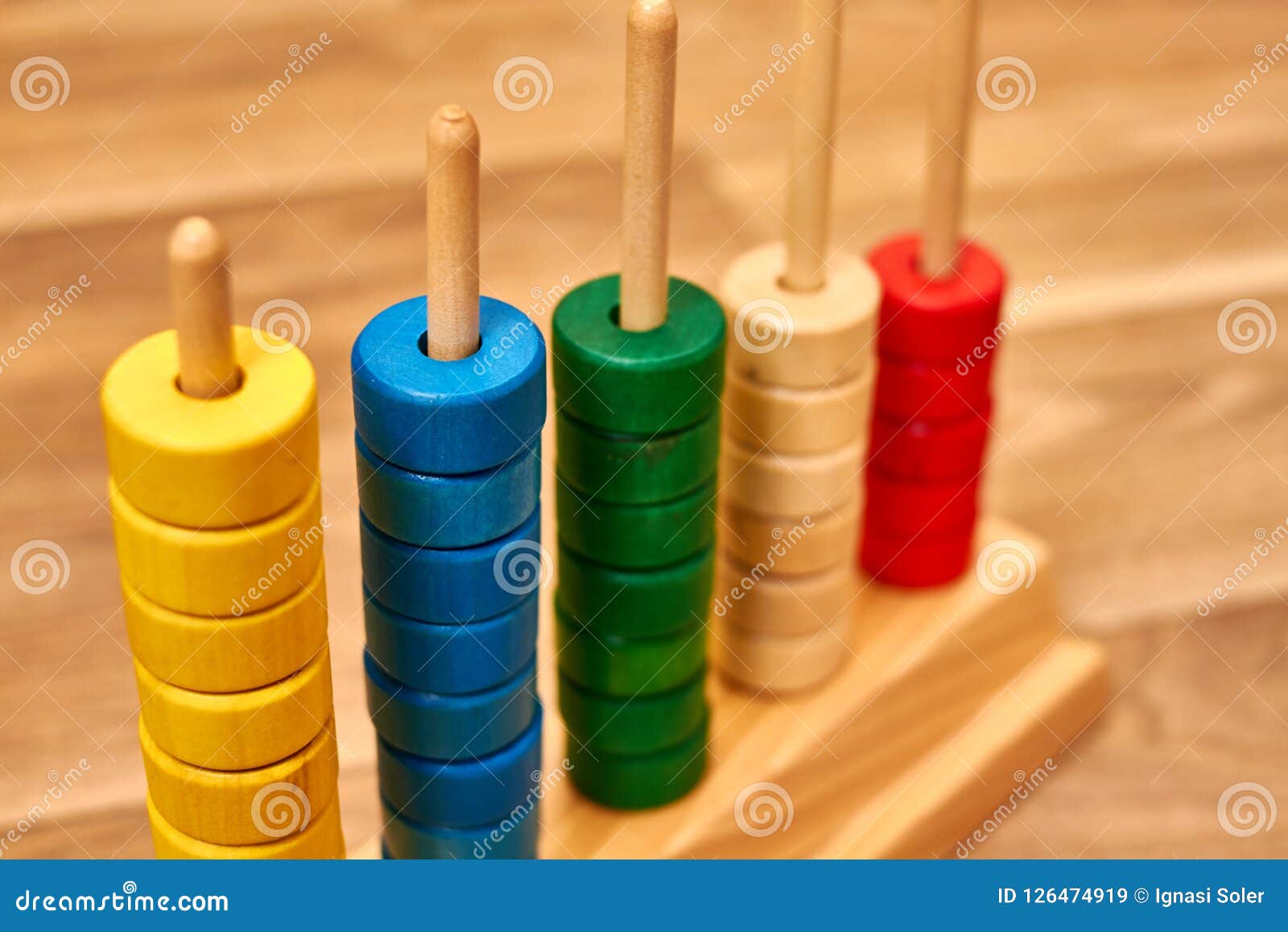 Wood color abacus stock image. Image of finance, education - 126474919