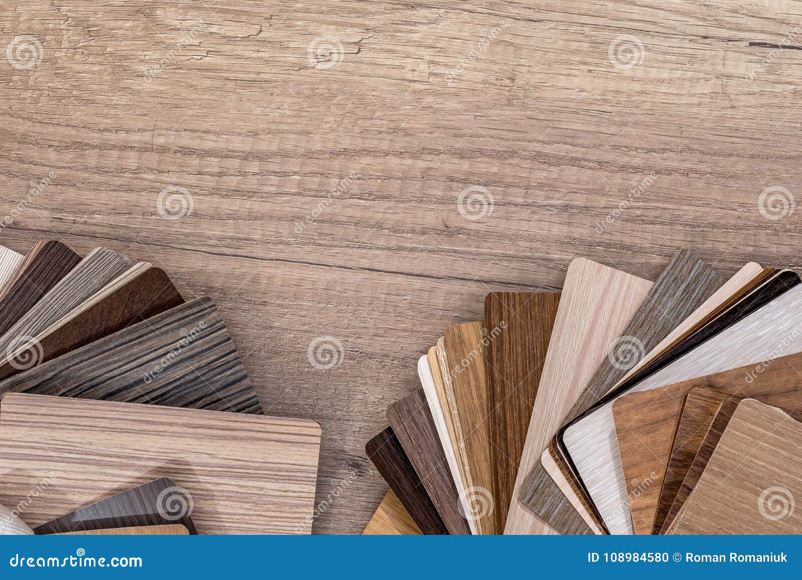 Wood color guide on desk stock photo. Image of industry - 108984580