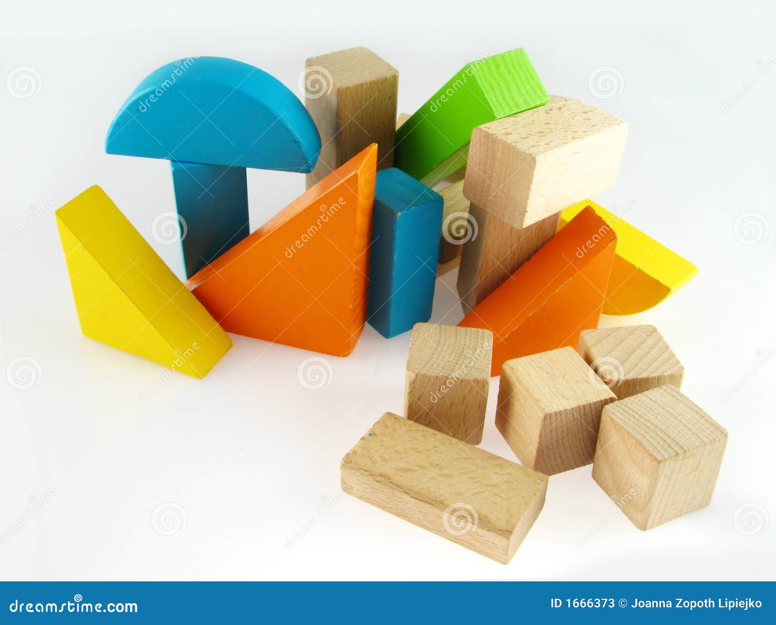 Wood color toy blocks stock image. Image of education - 1666373