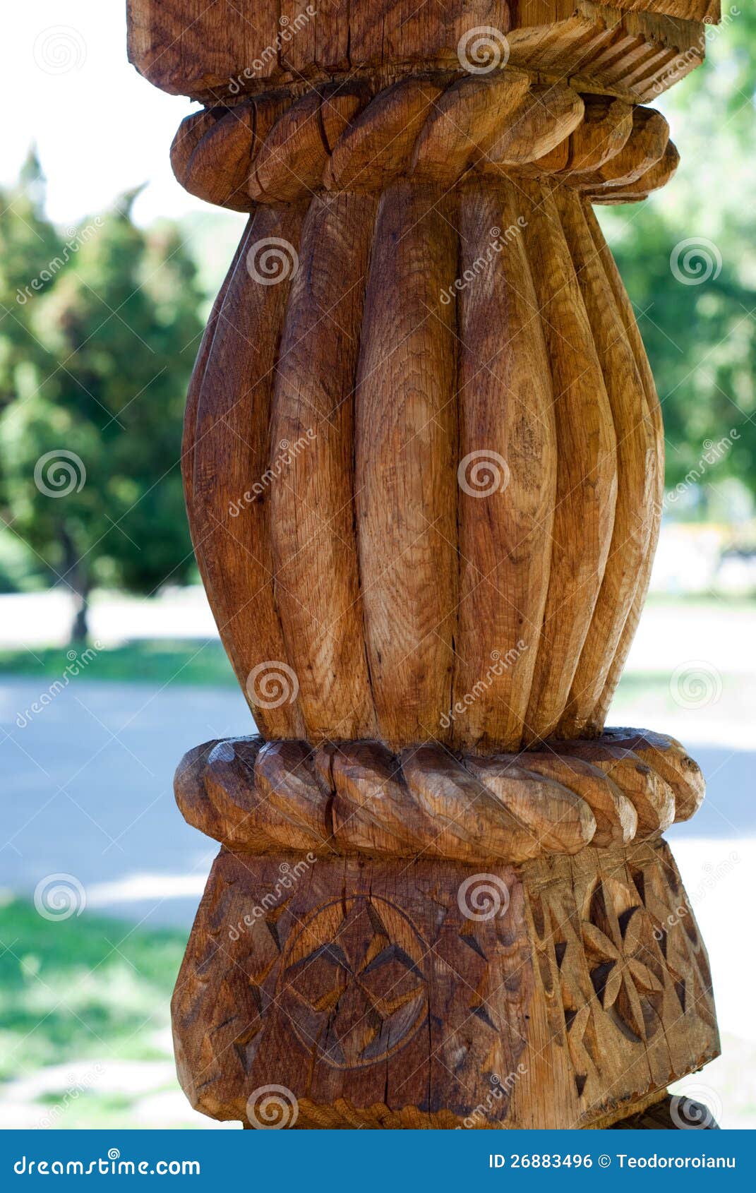 Wood column stock photo. Image of tradition, sculpted - 26883496
