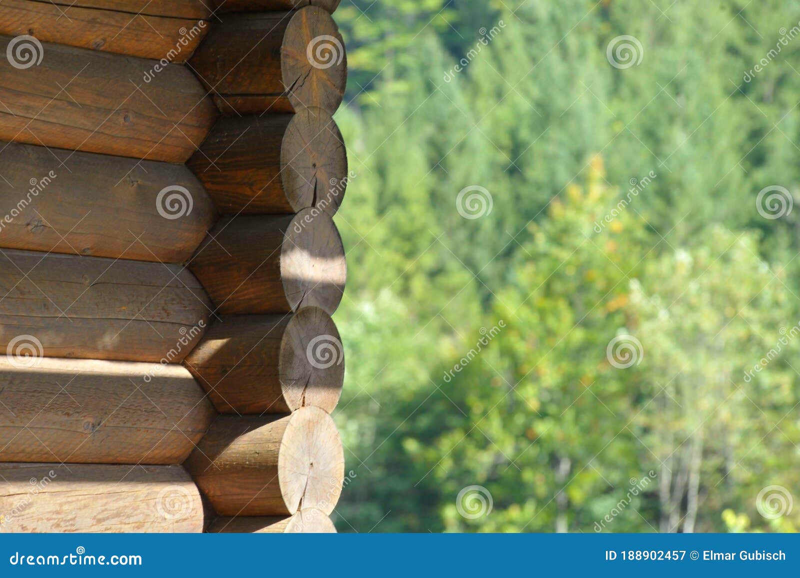 Wood Connection or Timber Joint on Log House Stock Image - Image of ...