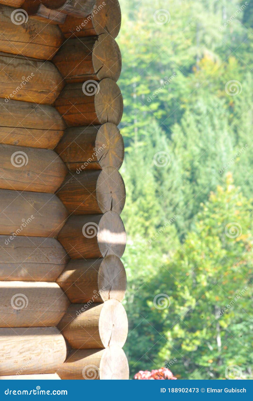 Wood Connection or Timber Joint on Log House Stock Image - Image of ...