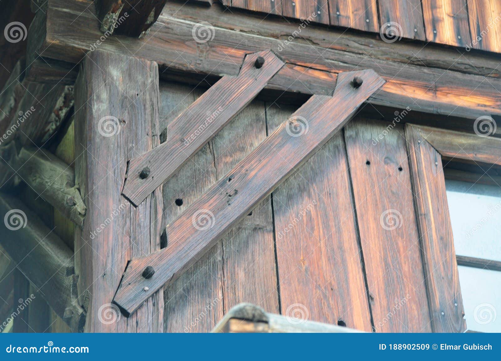 Wood Connection or Timber Joint on Log House Stock Image - Image of ...