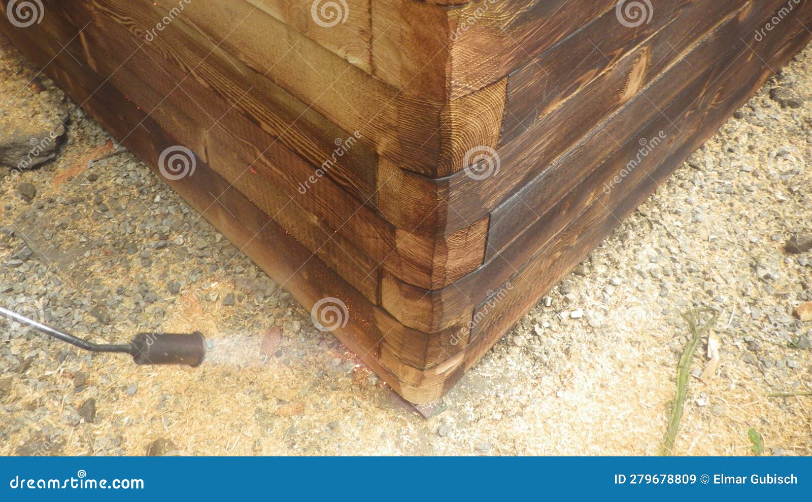 Wood Connection or Timber Joint on Log House Stock Image - Image of ...