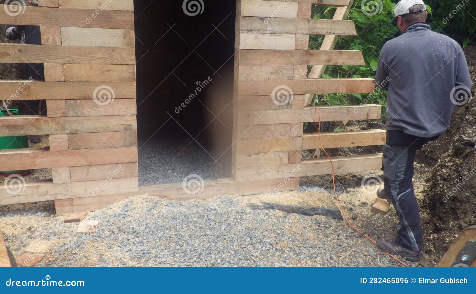 Wood Connection or Timber Joint on Log House Stock Photo - Image of ...