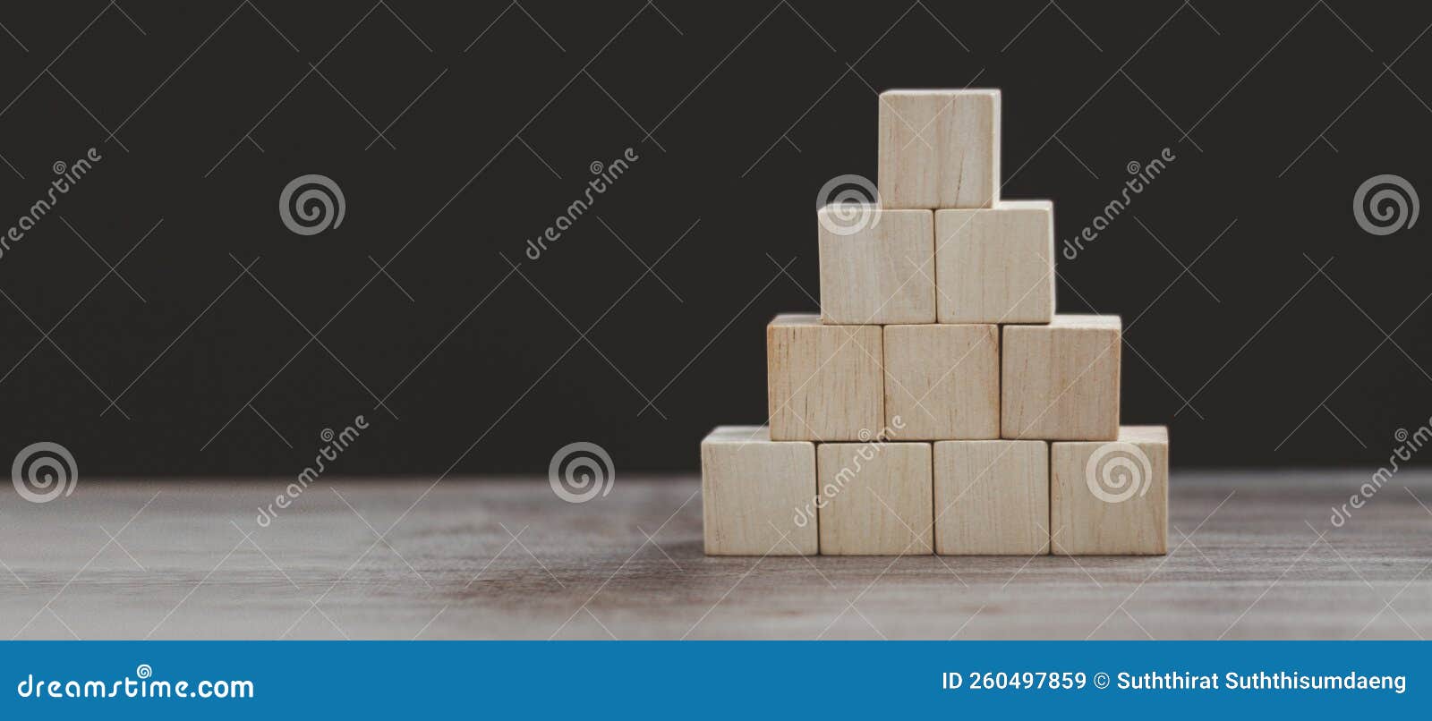 Wood Cube Arrange in Pyramid Shape ,business Concept Stock Image ...