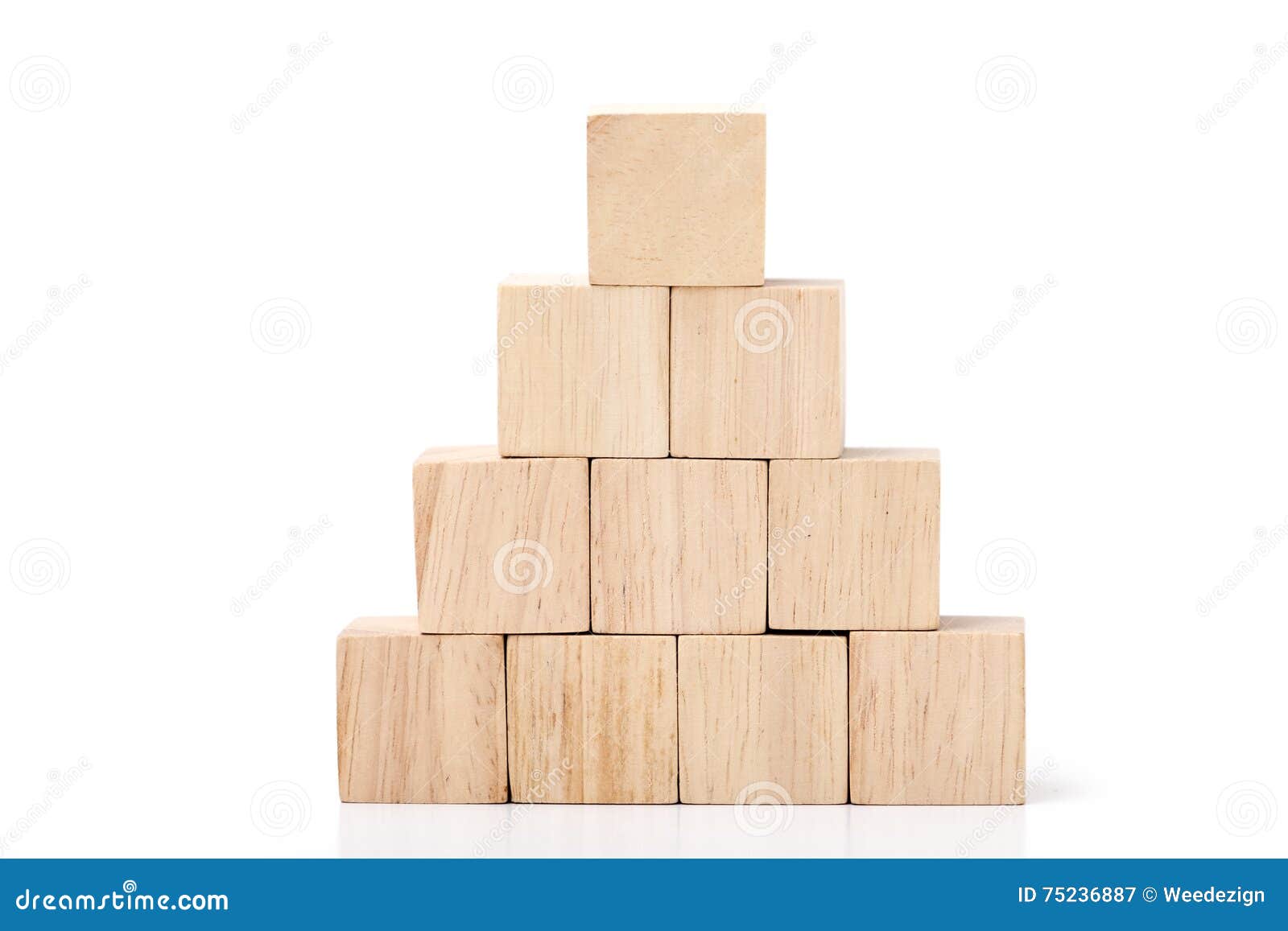 Wood Cube Arrange in Pyramid Shape ,business Concpt Stock Image - Image ...