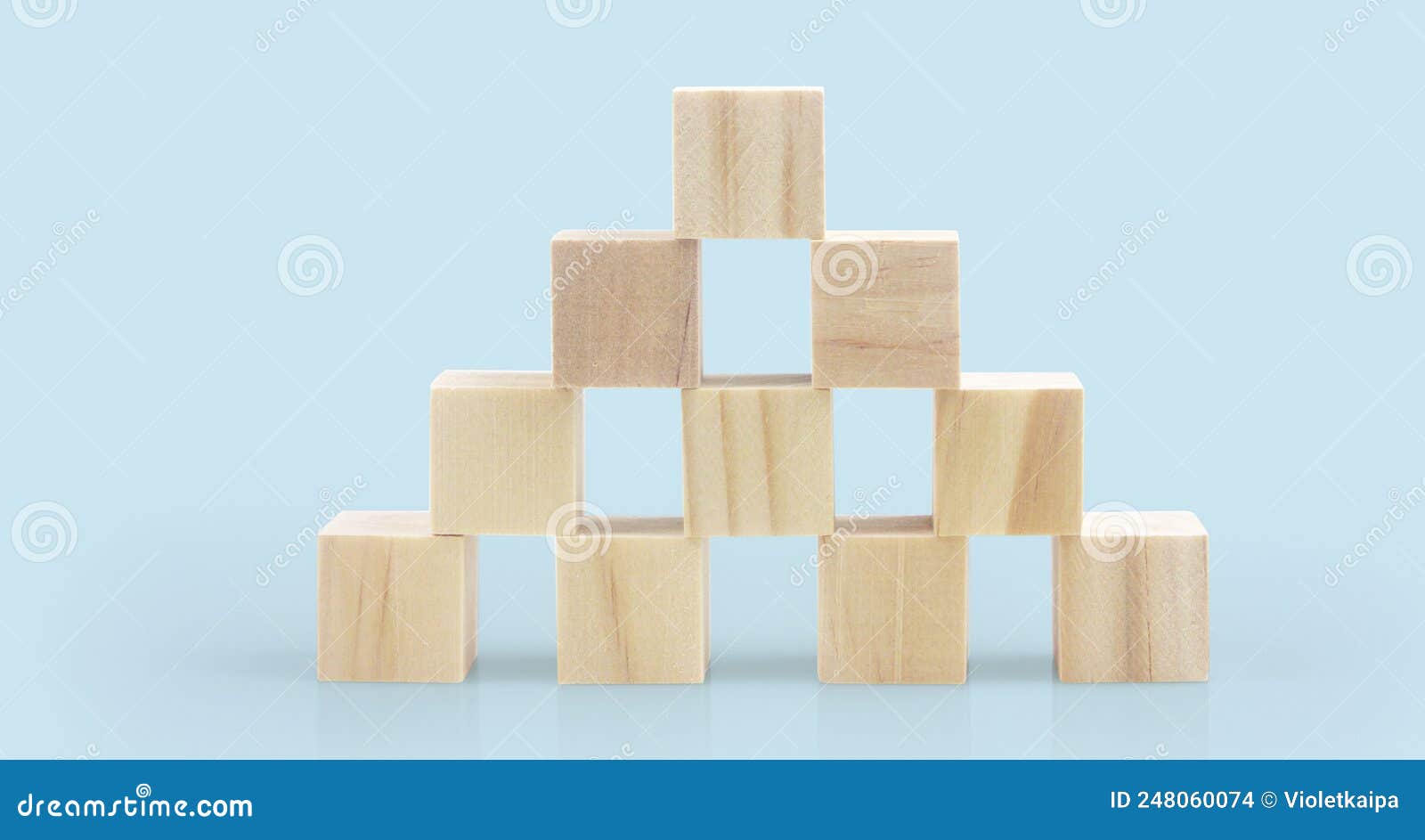 Wood Cube Arrange in Shape Business Concept Stock Photo - Image of ...