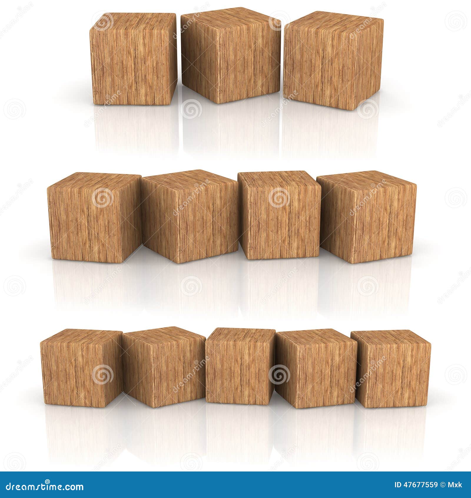 Wood cube stock illustration. Illustration of grain, geometric - 47677559