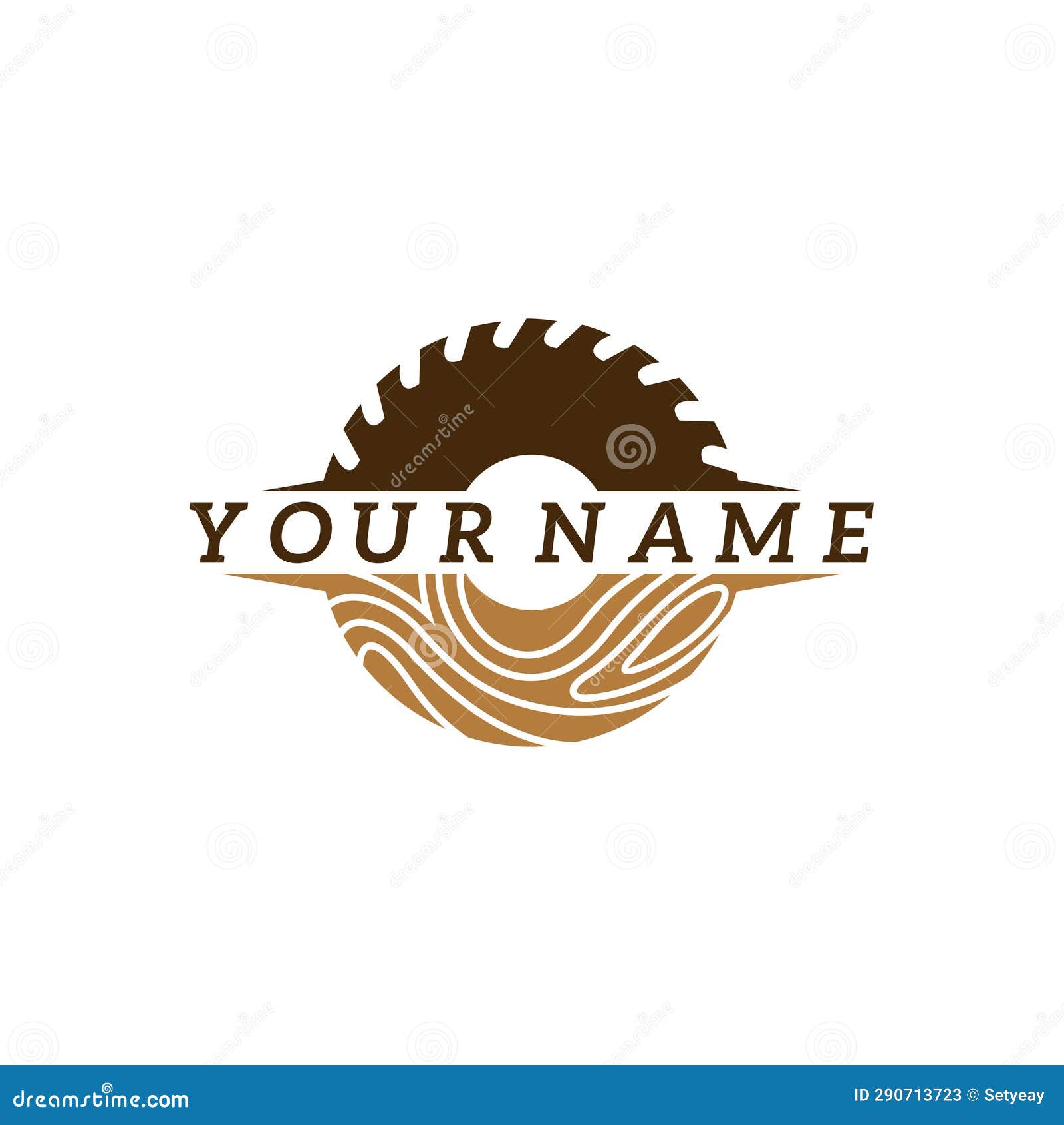 Wood Cutter Logo Design Template. Creative Wood Logo Vector ...