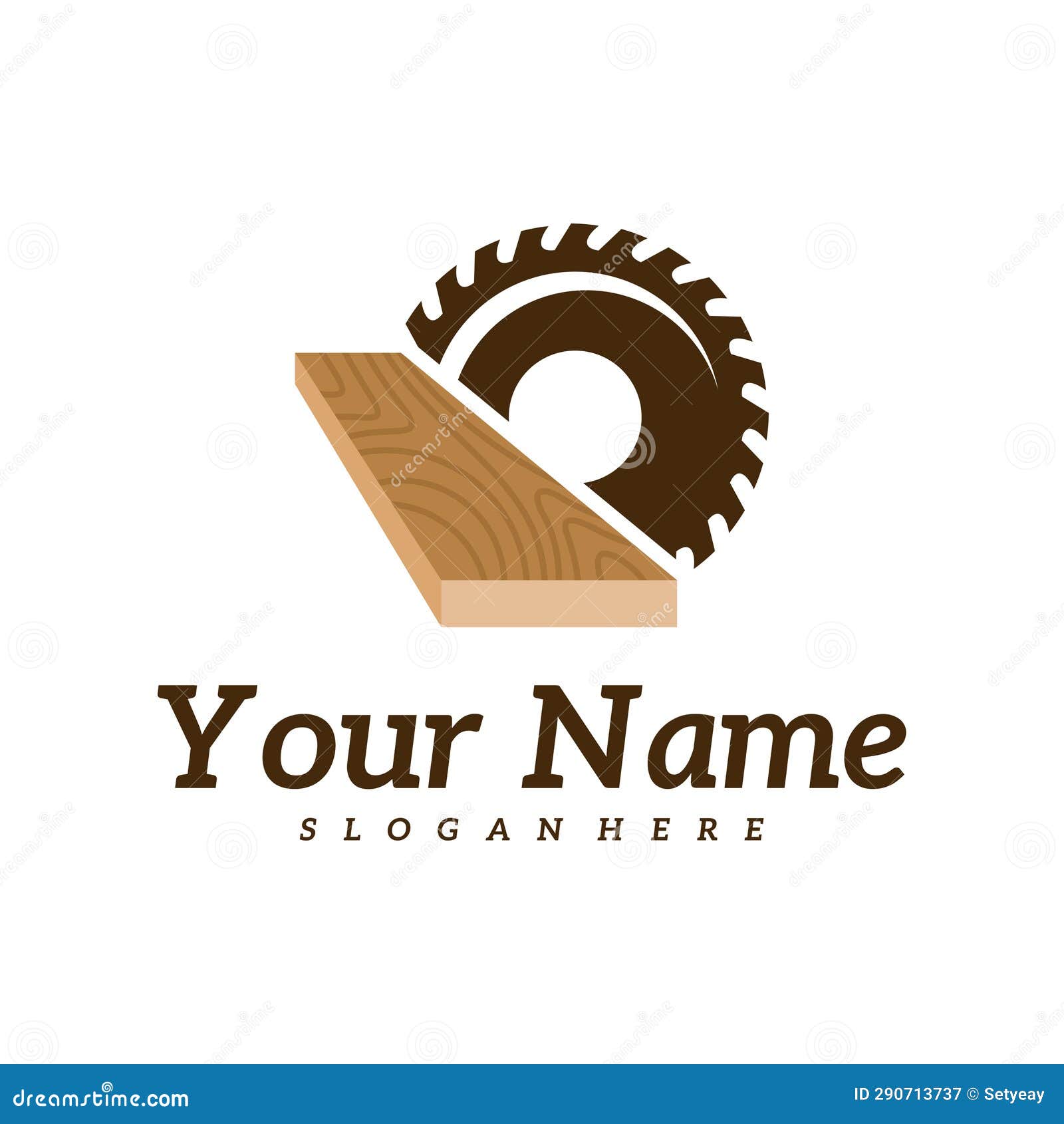 Wood Cutter Logo Design Template. Creative Wood Logo Vector ...