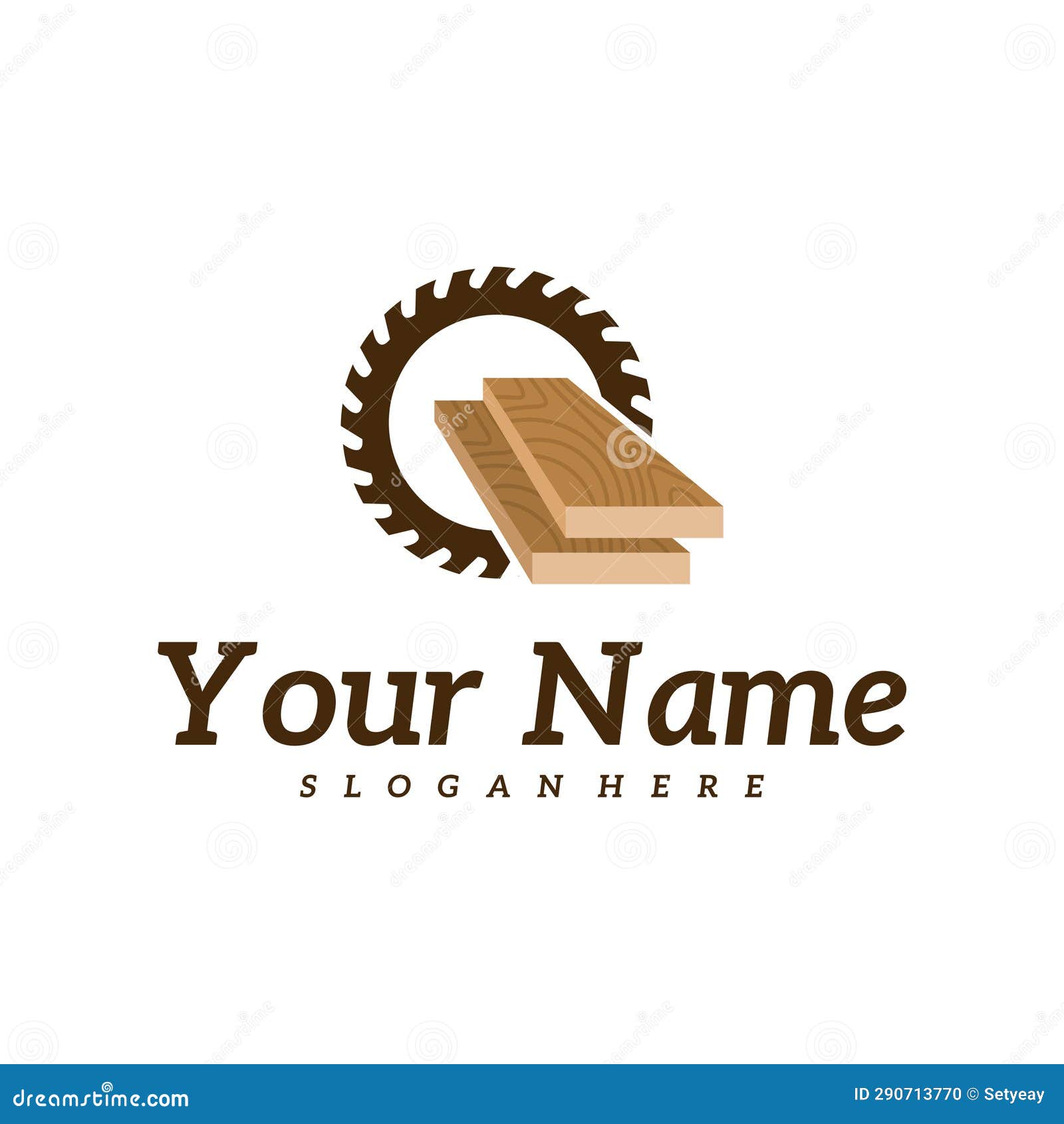 Wood Cutter Logo Design Template. Creative Wood Logo Vector ...