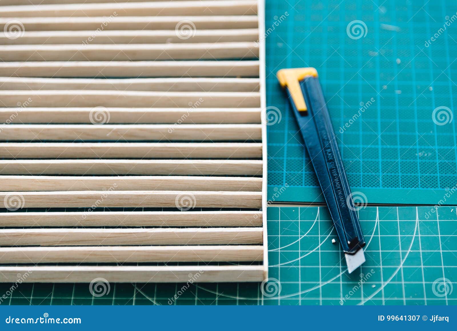 Wood and Cutter Set for Architecture Models Stock Image - Image of ...