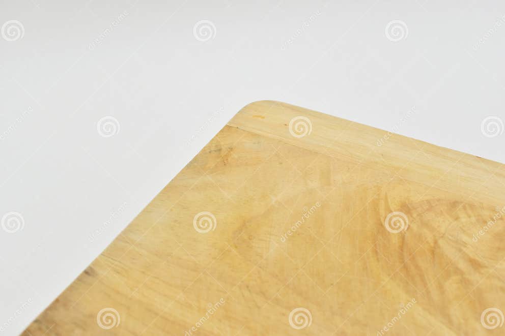Wood Cutting Board Texture on White Background Stock Image - Image of ...